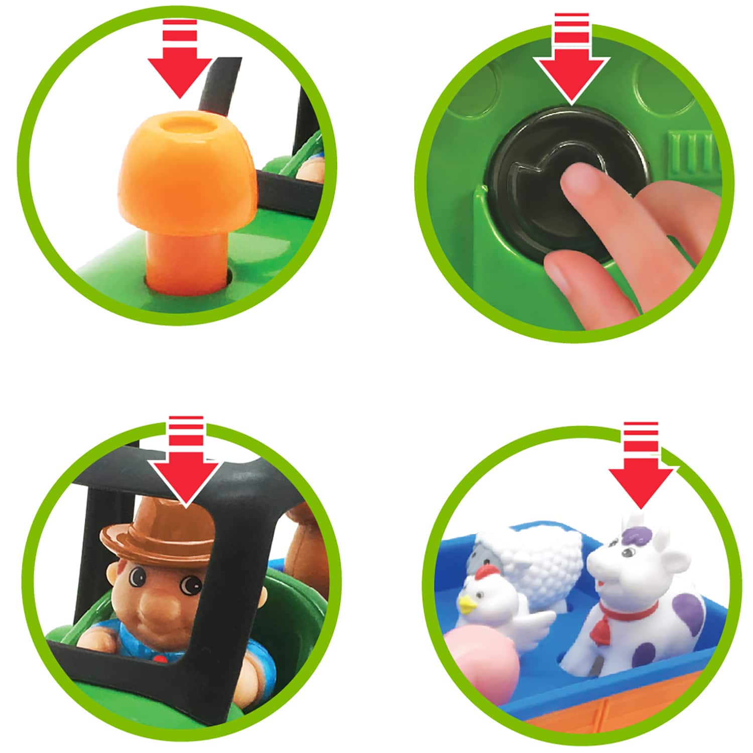 Kiddieland Kiddieland: Light N' Sound Farm Tractor, Vehicle Playset ...