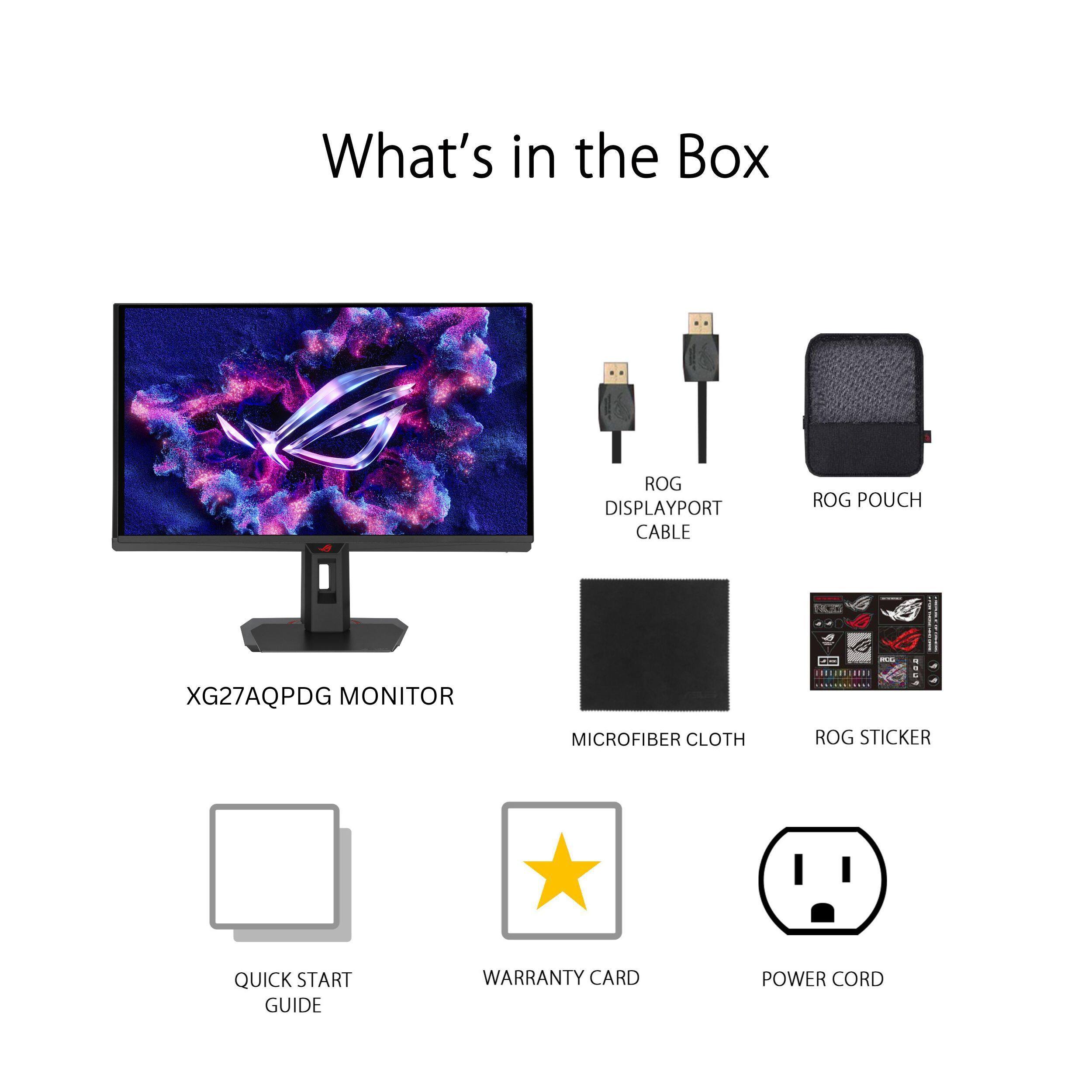 ASUS ROG Strix 27" 2K OLED 500Hz 0.03ms Gaming Monitor with G SYNC ...