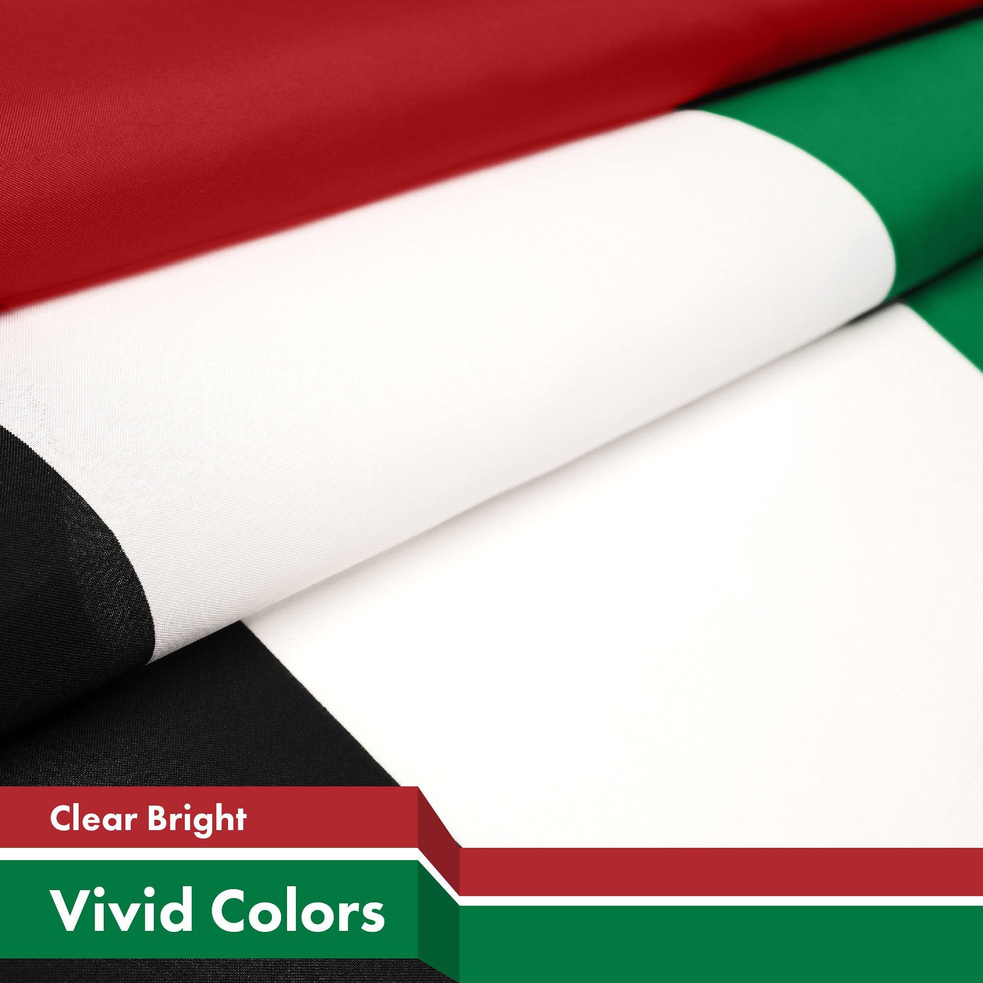 G128 2 Pack United Arab Emirates (UAE) Flag 3x5 ft 150D Polyester ...