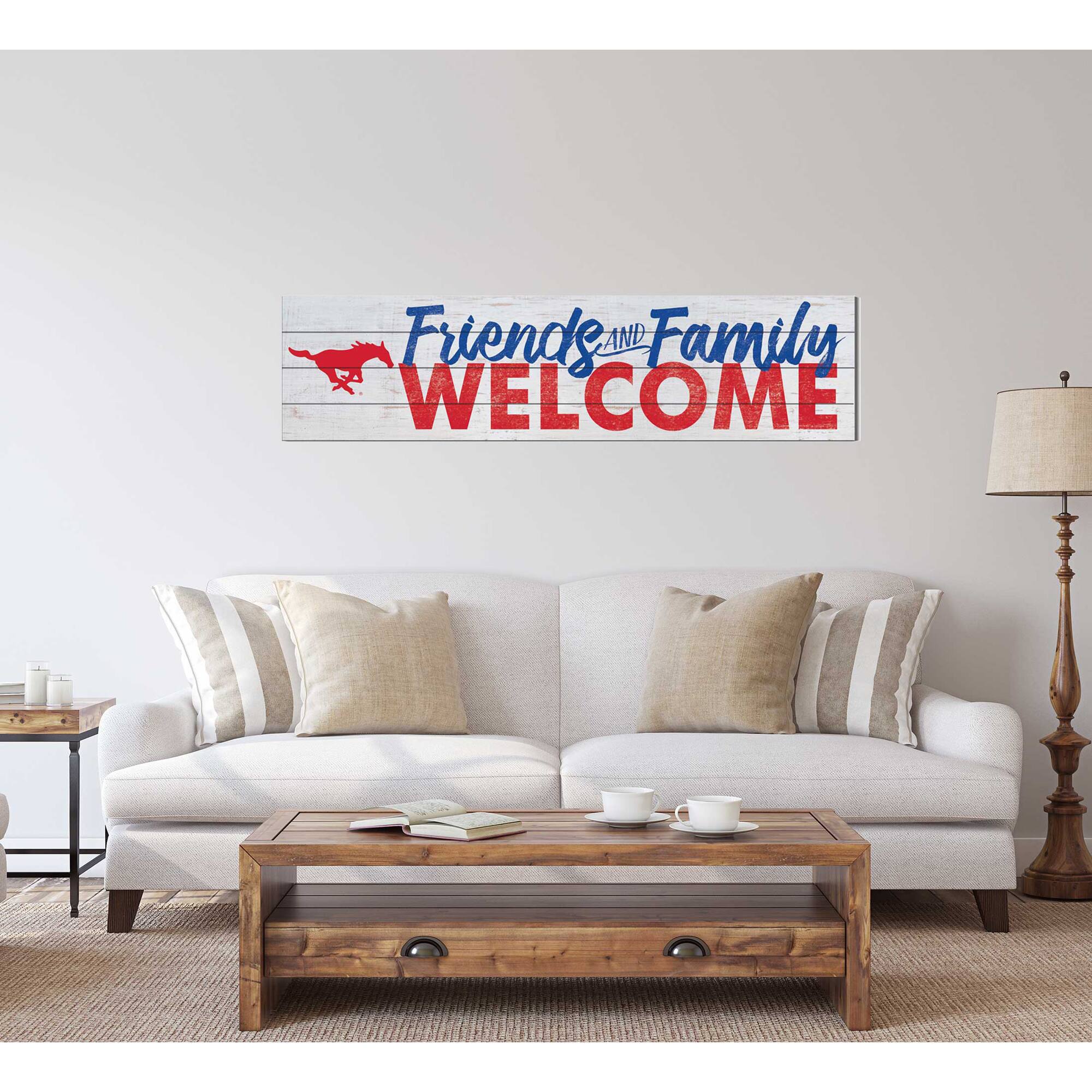 Jardine SMU Mustangs 10'' x 40'' Friends & Family Welcome Sign White ...