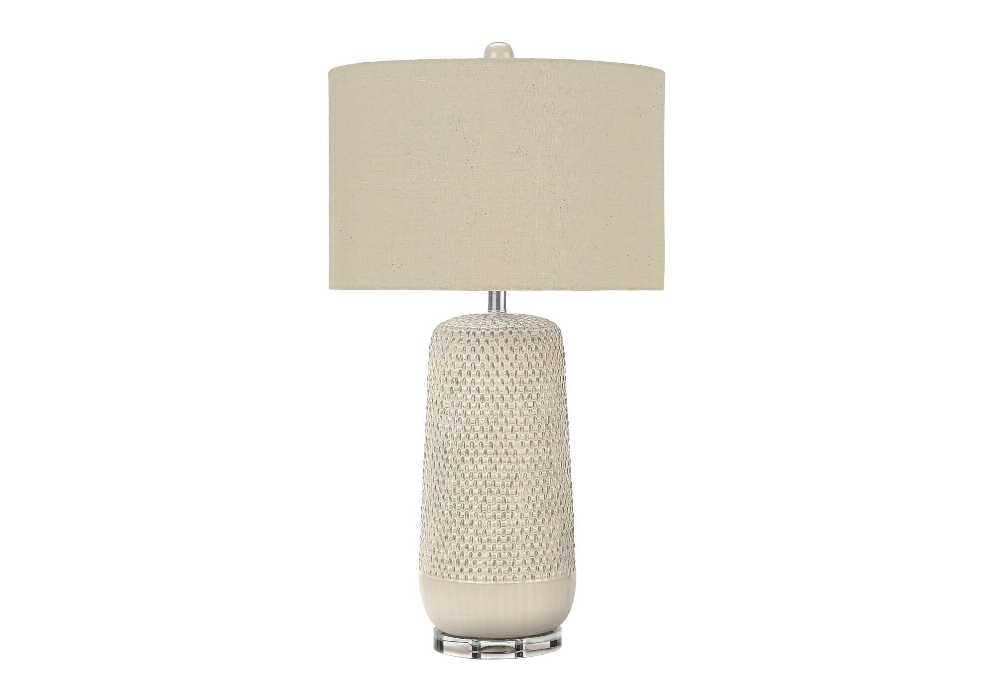 APRILSOUL Lighting Table Lamp Cream Ceramic Beige Shade Contemporary SF ...