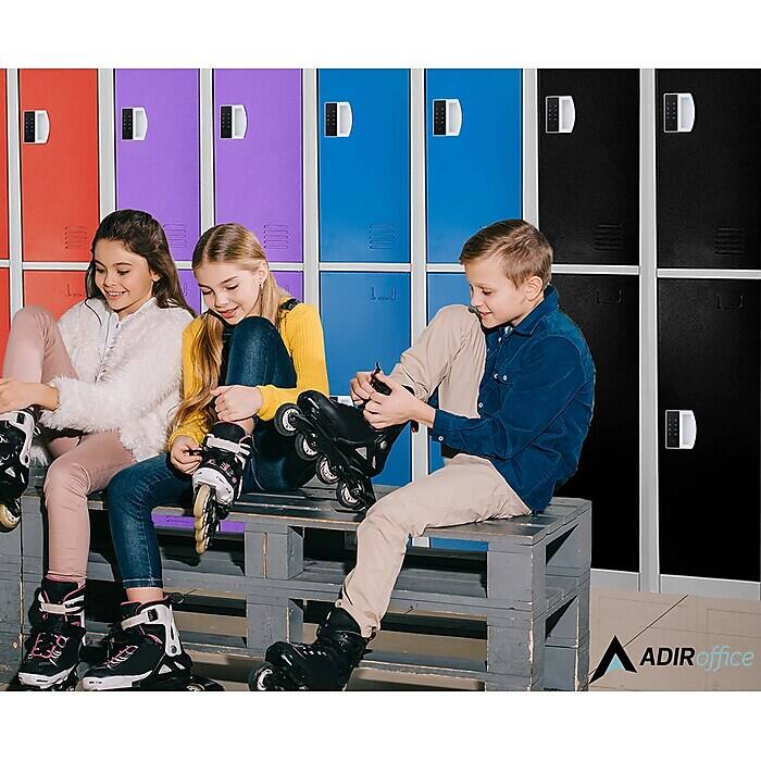 AdirOffice Storage Locker 629 Series 72" H 2 Tier Steel Digital Lock 2 ...