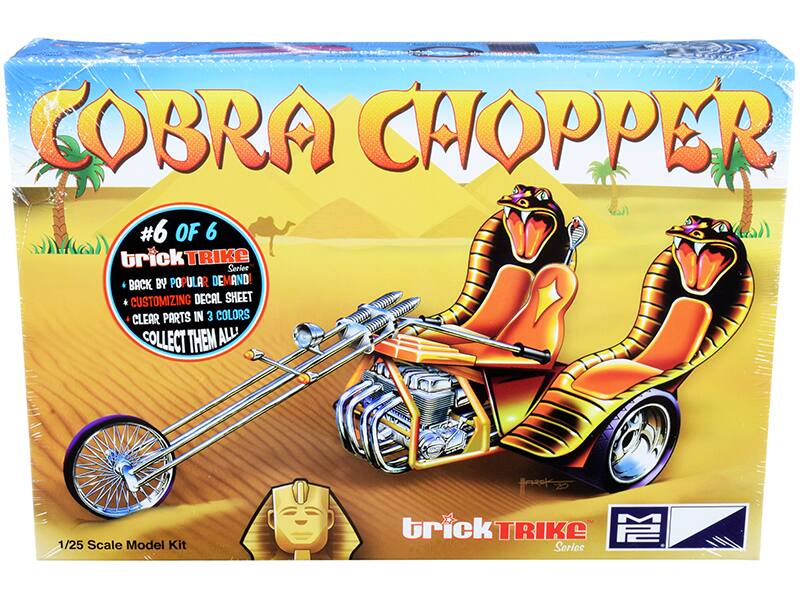 Skill 2 Model Kit Cobra Chopper "Trick Trikes" Series 1/25 Scale Model ...