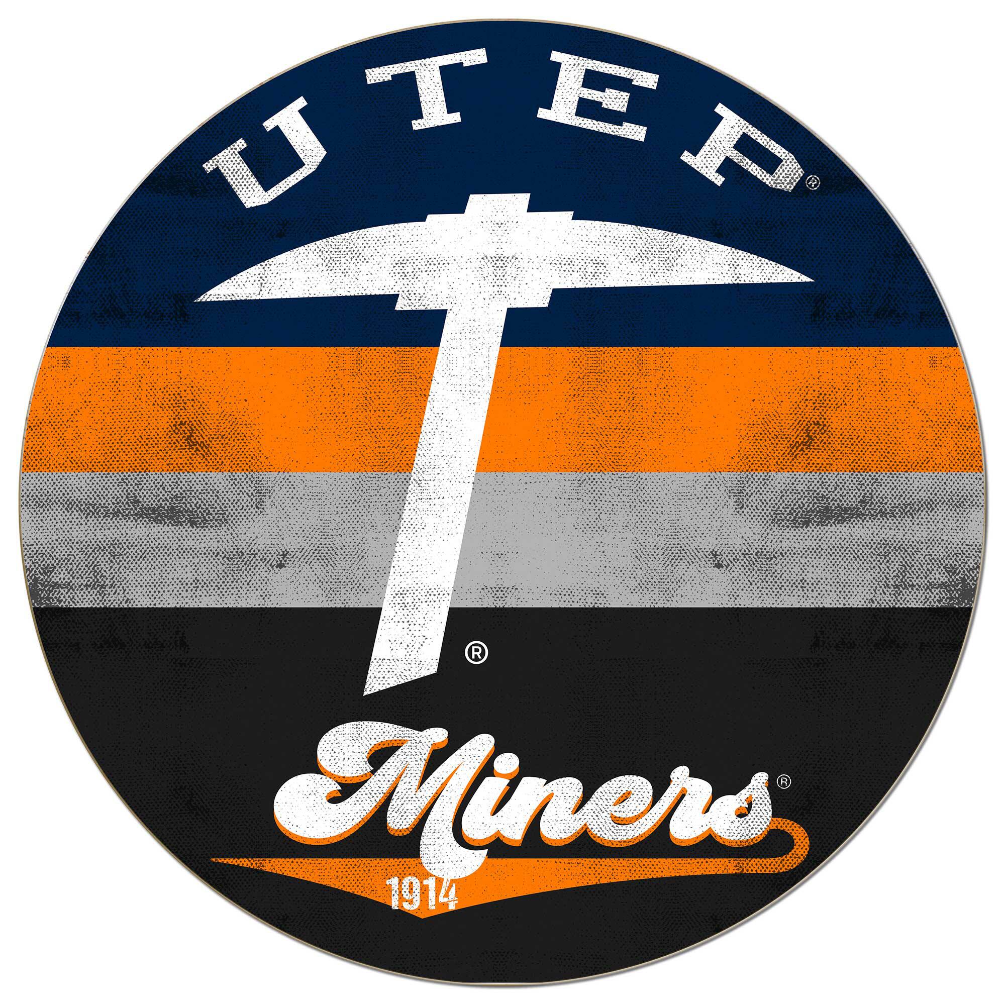 Jardine UTEP Miners 20'' x 20'' Retro Logo Circle Sign Orange 5200891 - Best Buy