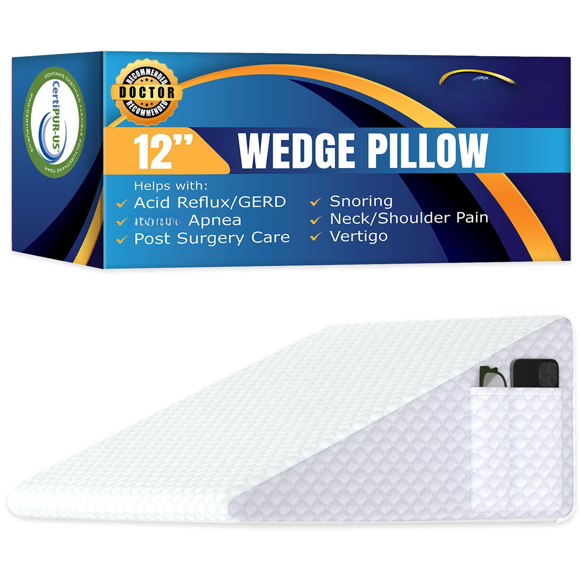 Hirose Alice Fsa Eligible 8" Bed Wedge Pillow Memory Foam For Sleeping ...