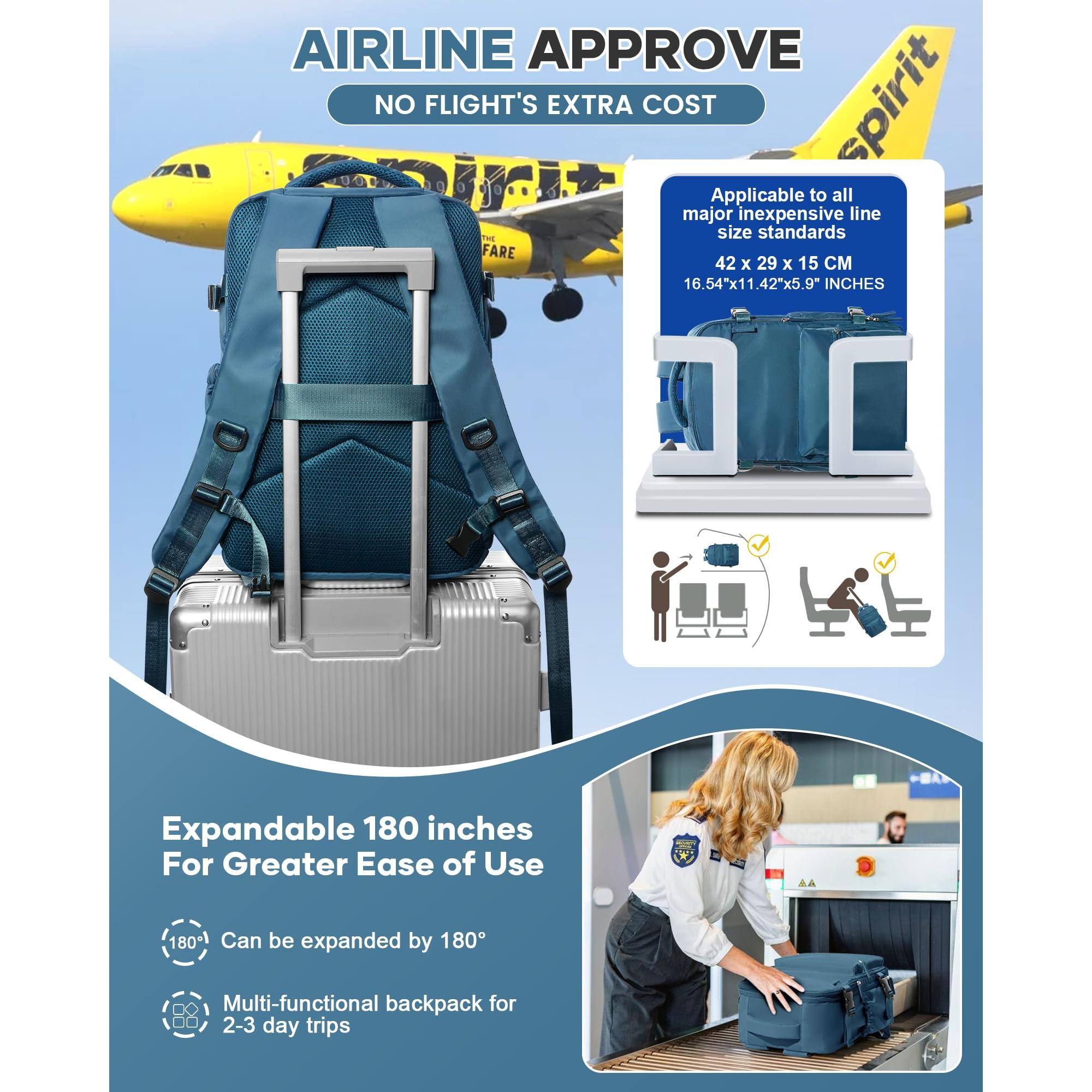 Pacoar Cade Small Vacuum Travel Backpack With Pump For Women Airback ...