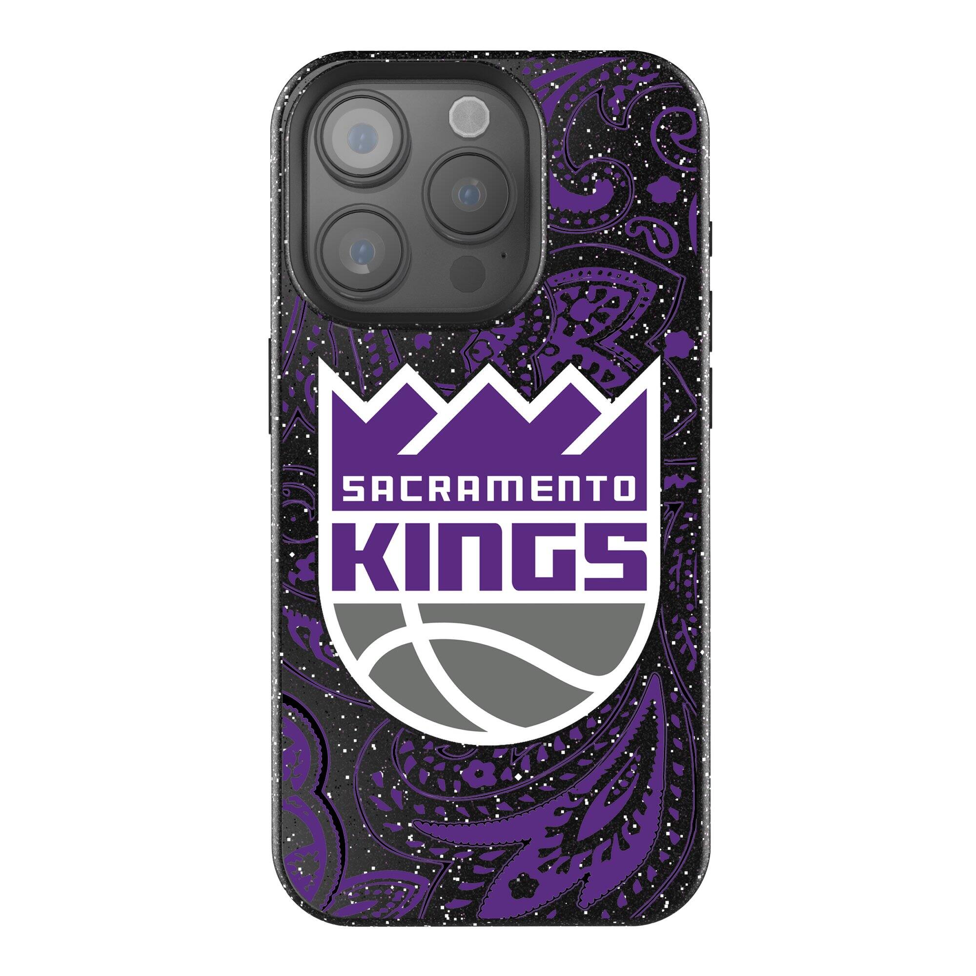 Keyscaper NBA Sacramento Kings Paisley Bling iPhone Case 15 Pro Black ...