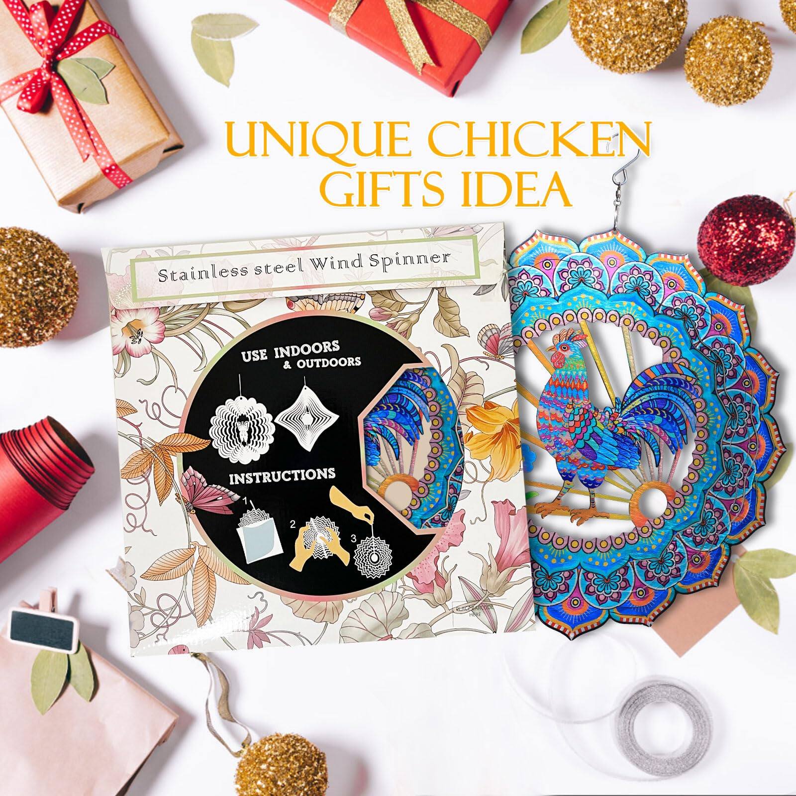 Fabibe Rooster Wind Spinner For Yard And Garden 12in Spinners Outdoor ...