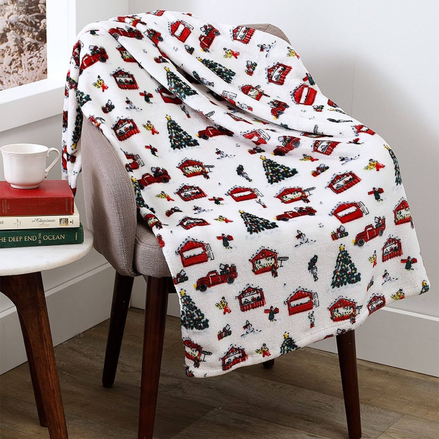 Noble House Plazatex Celebrating Christmas Micro plush Decorative All ...