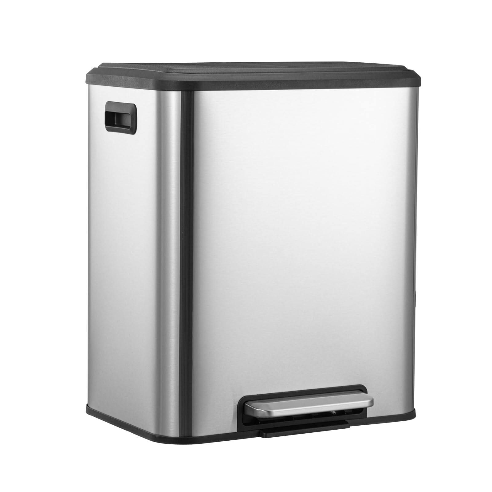 Babevy 8 Gallon /30 L Dual Compartment Trash Can with Soft Close Lid ...