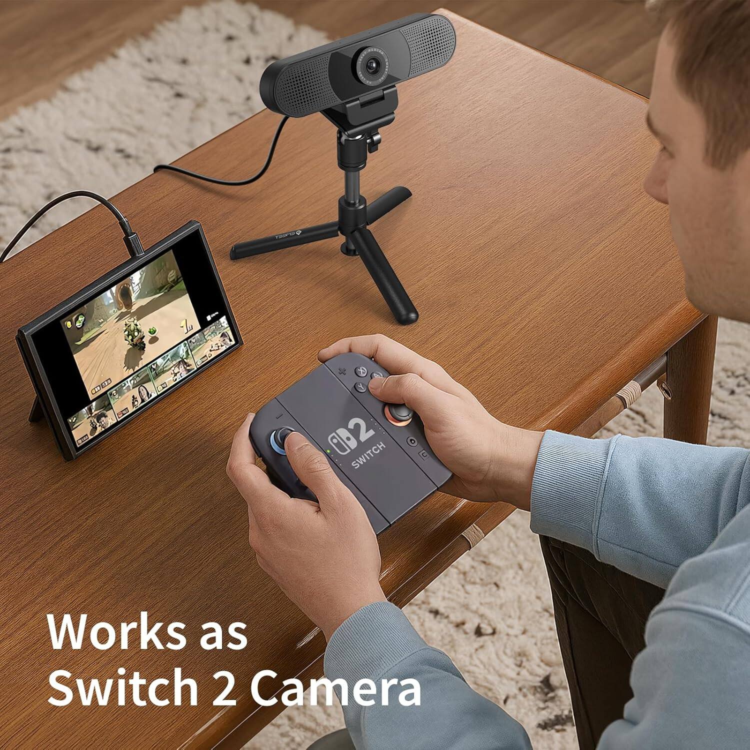 EMEET C960 Webcam with Tripod, 1080P Webcam with Microphone, Adjustable ...