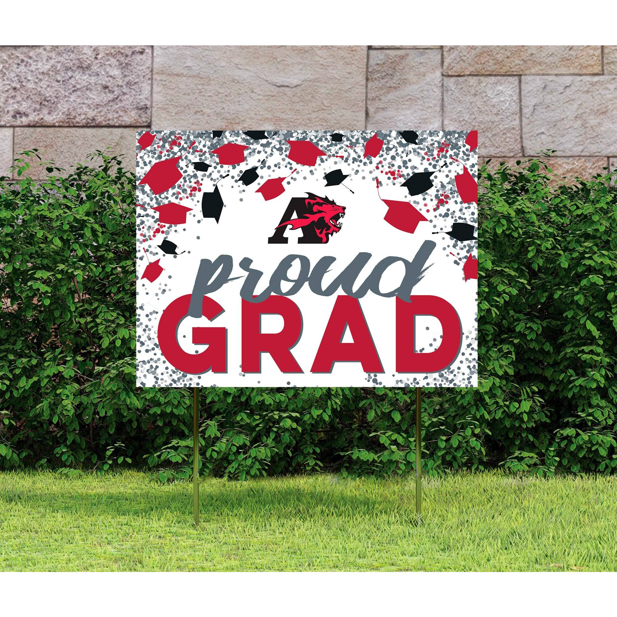 Jardine Albright Lions 18" x 24" Proud Grad Yard Sign White 200047099 ...