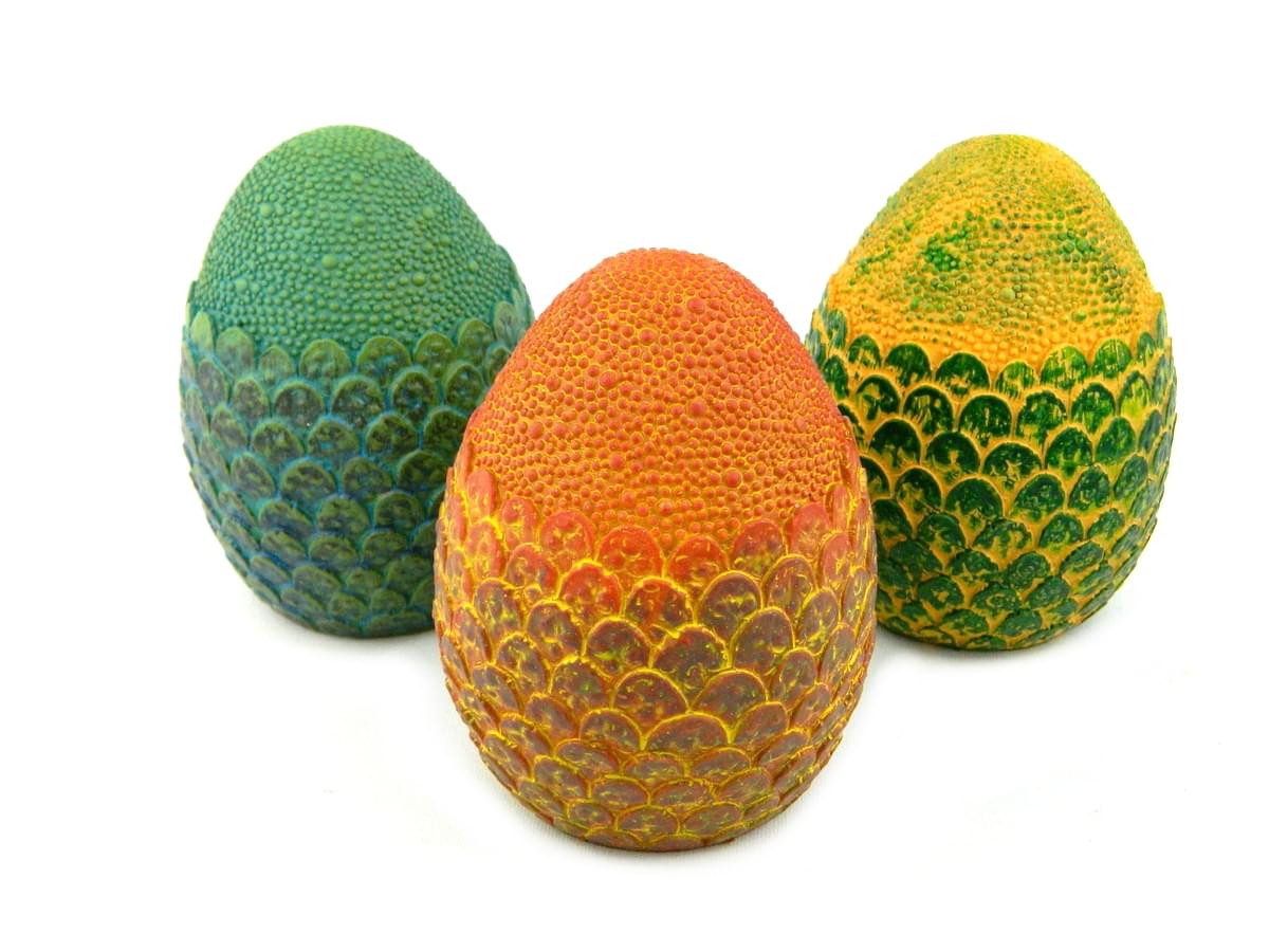 Toynk Dragon Egg 4.5 Inch Solid Resin Paperweight Prop Replicas Set of ...