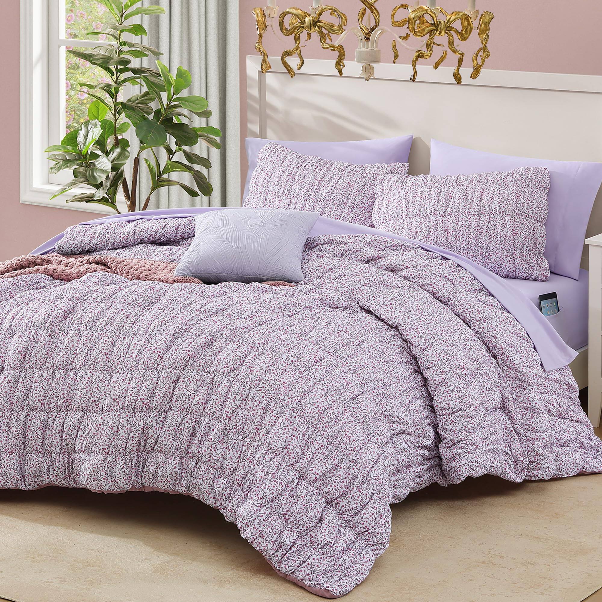 NICHOLAS KLEIN Full Sets Puff Marigold Floral Bedding Set For All ...