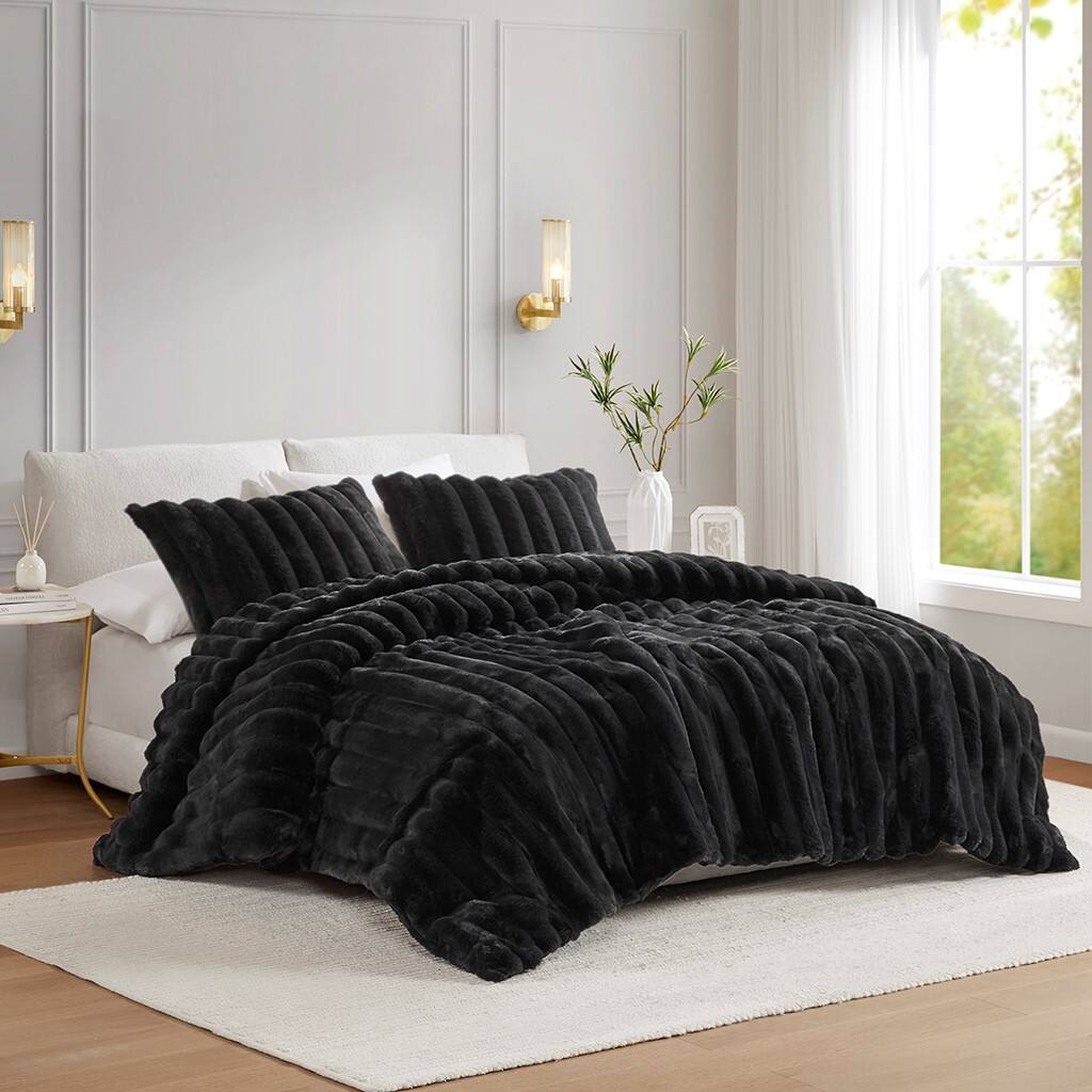 Gracie Mills 3 PC. Avery Comforter Set Black 2448-01PM - Best Buy