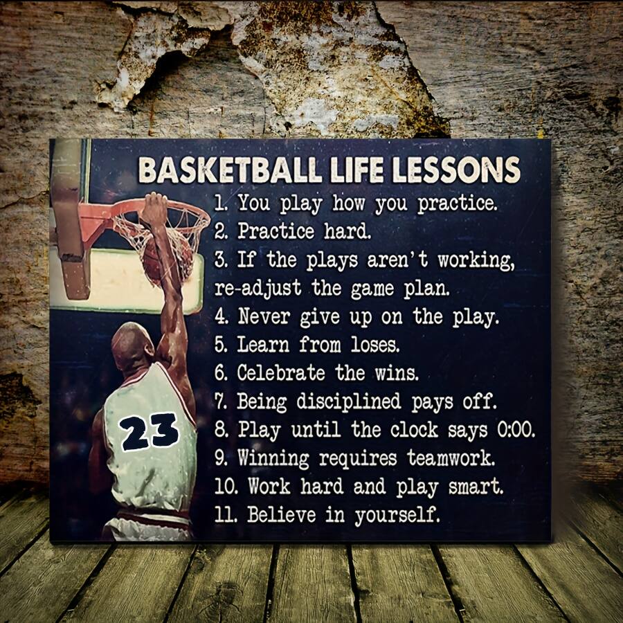 blue 1pc Wooden Framed Canvas Painting, Basketball Player Number 23 ...