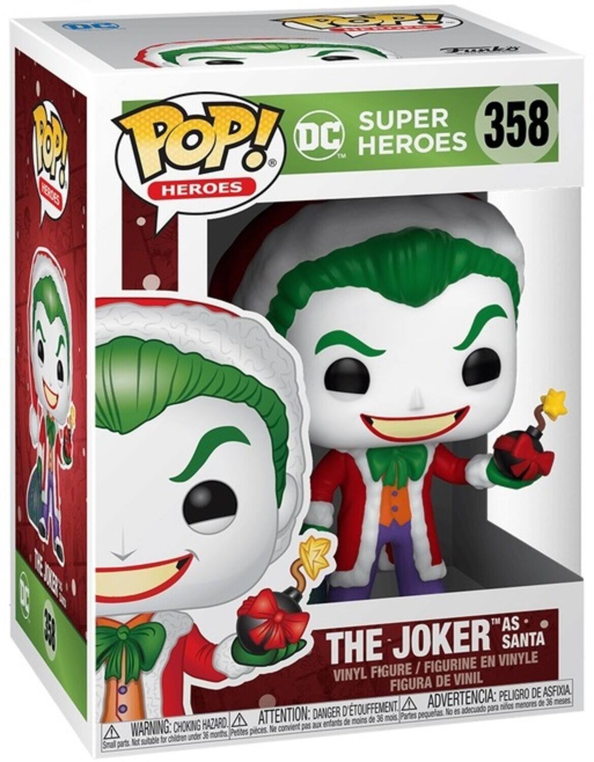 Funko POP! HEROES: DC Holiday Santa Joker Collectibles Multicolor ...
