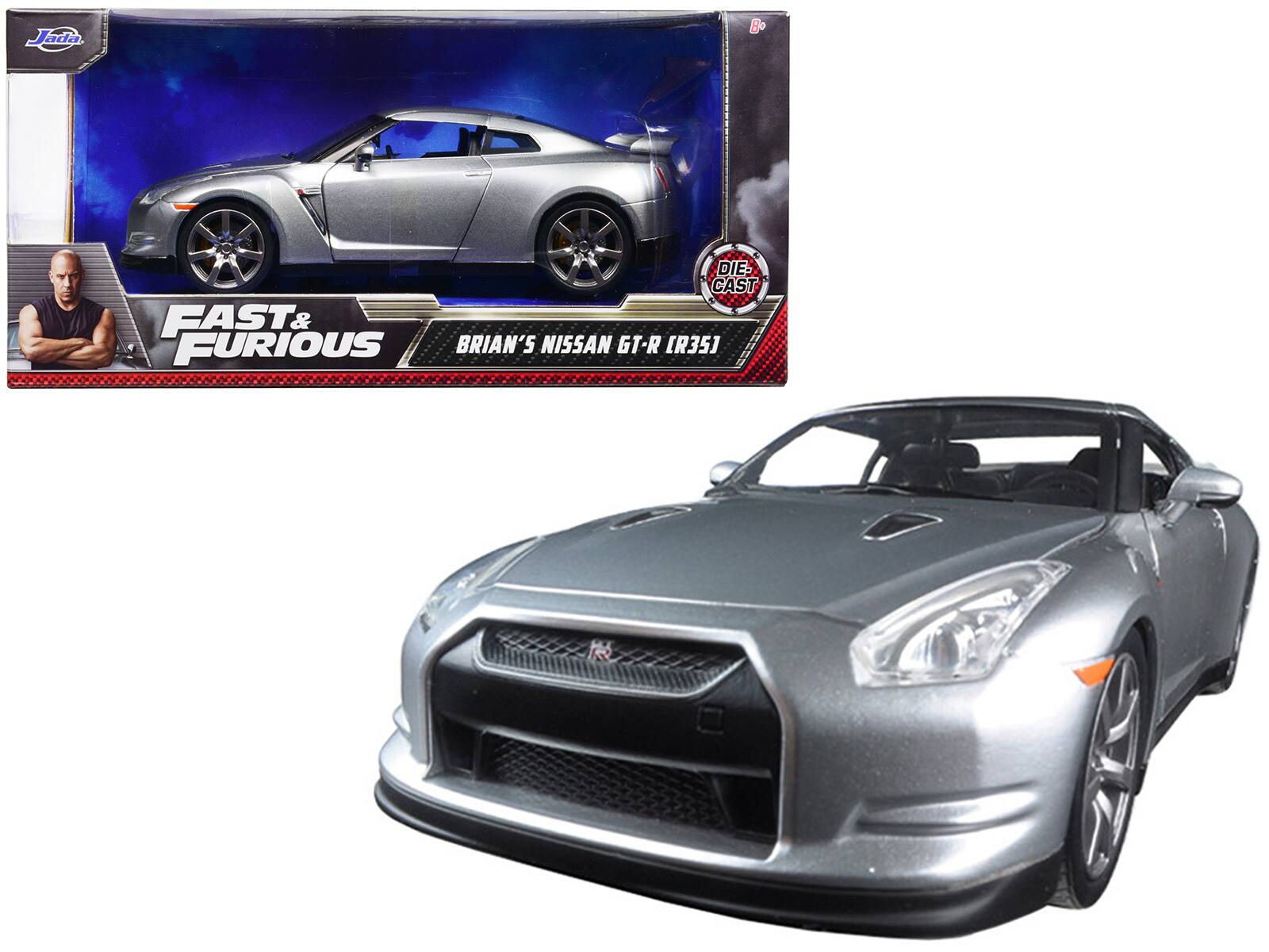 Brian's Nissan GT R (R35) "Fast & Furious" Movie 1/24 Diecast Model Car ...