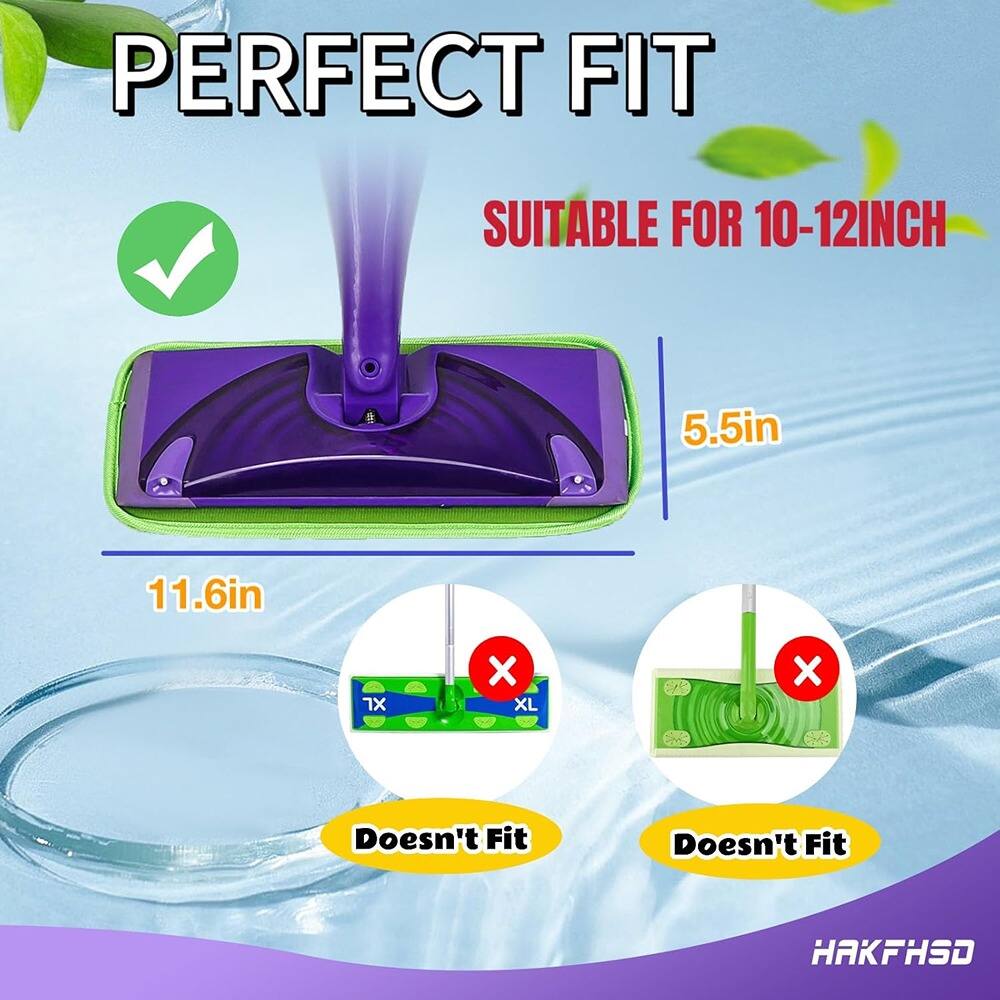 Schertz 8 Pack Reusable Mop Pads for Swiffer WetJet – Microfiber, Wet ...
