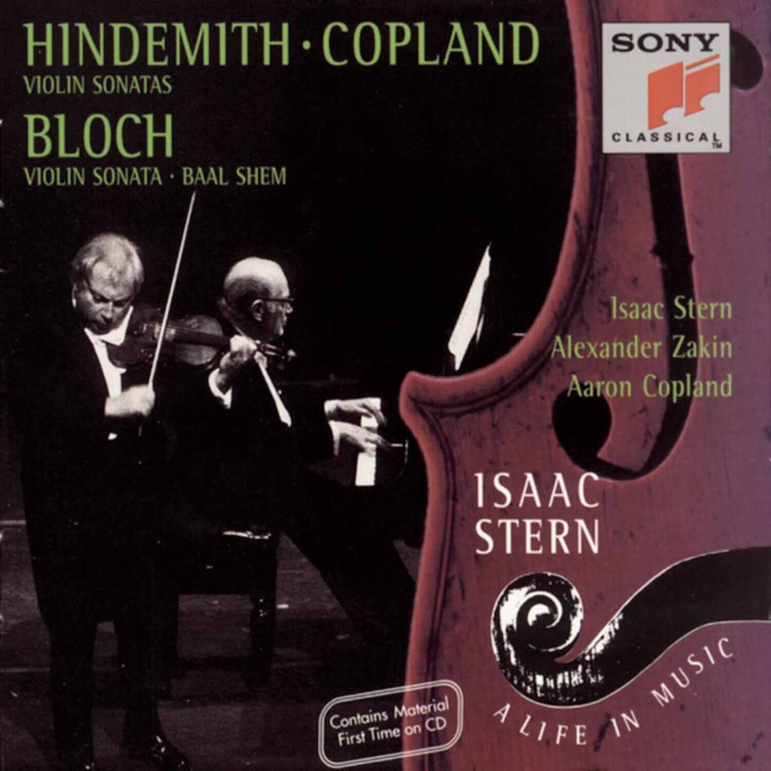 Hindemith / Bloch / Copland / Stern / Zakin Violin Sonatas COMPACT ...