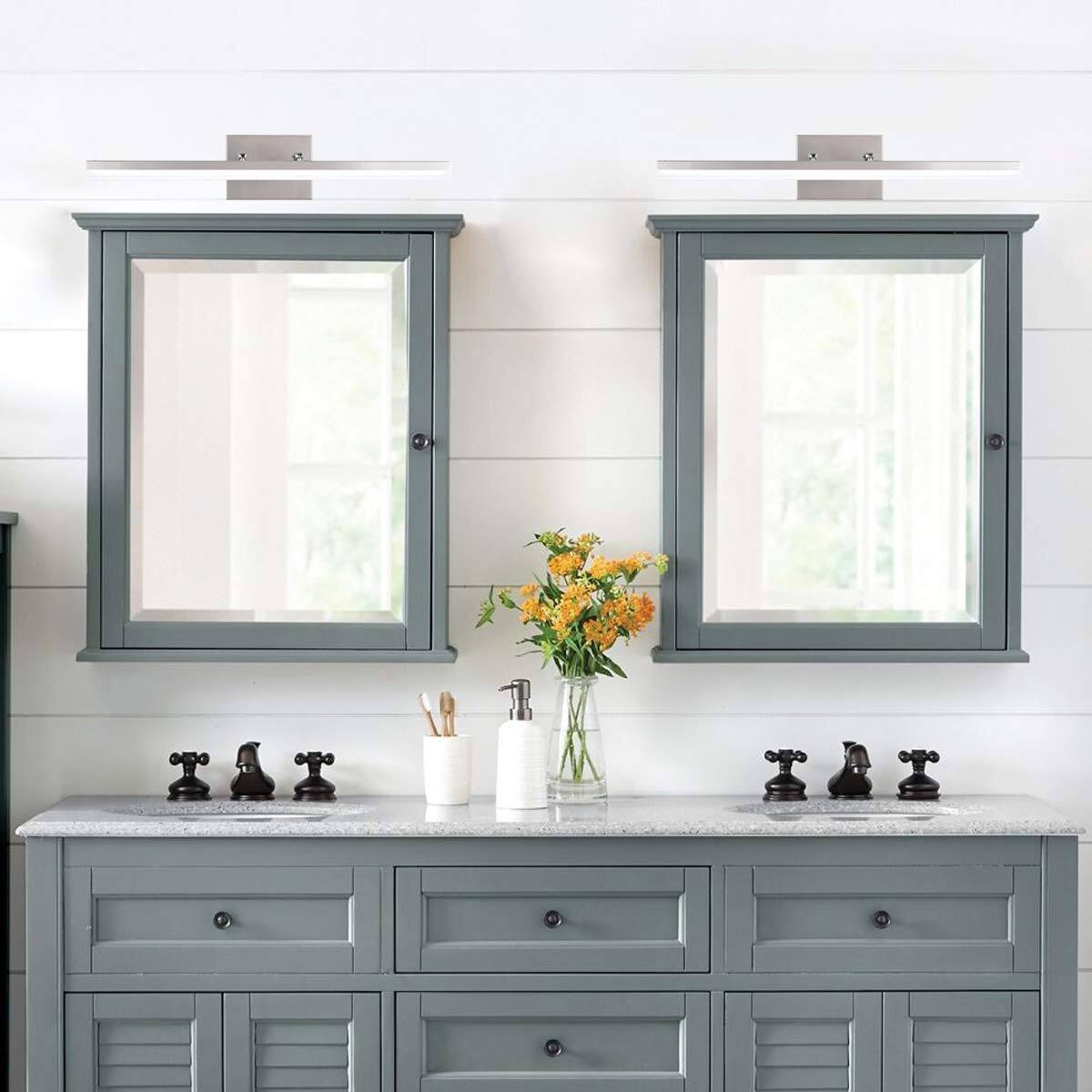 TECH SAFARI n Modern Led Vanity Light For Bathroom Lighting Dimmable w ...