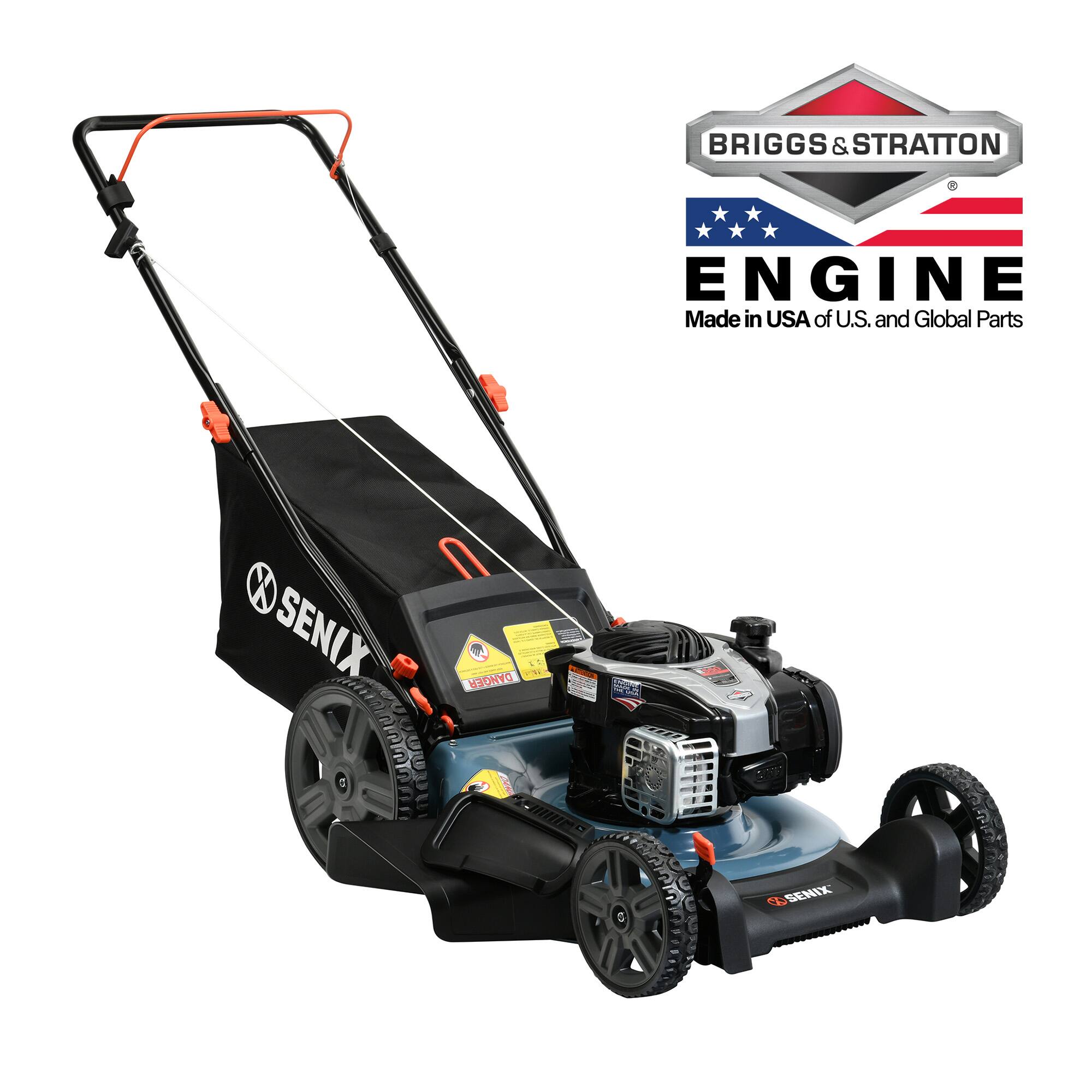 SENIX 21" 140cc 4 Cycle Briggs & Stratton Engine Gas Push Lawn Mower ...