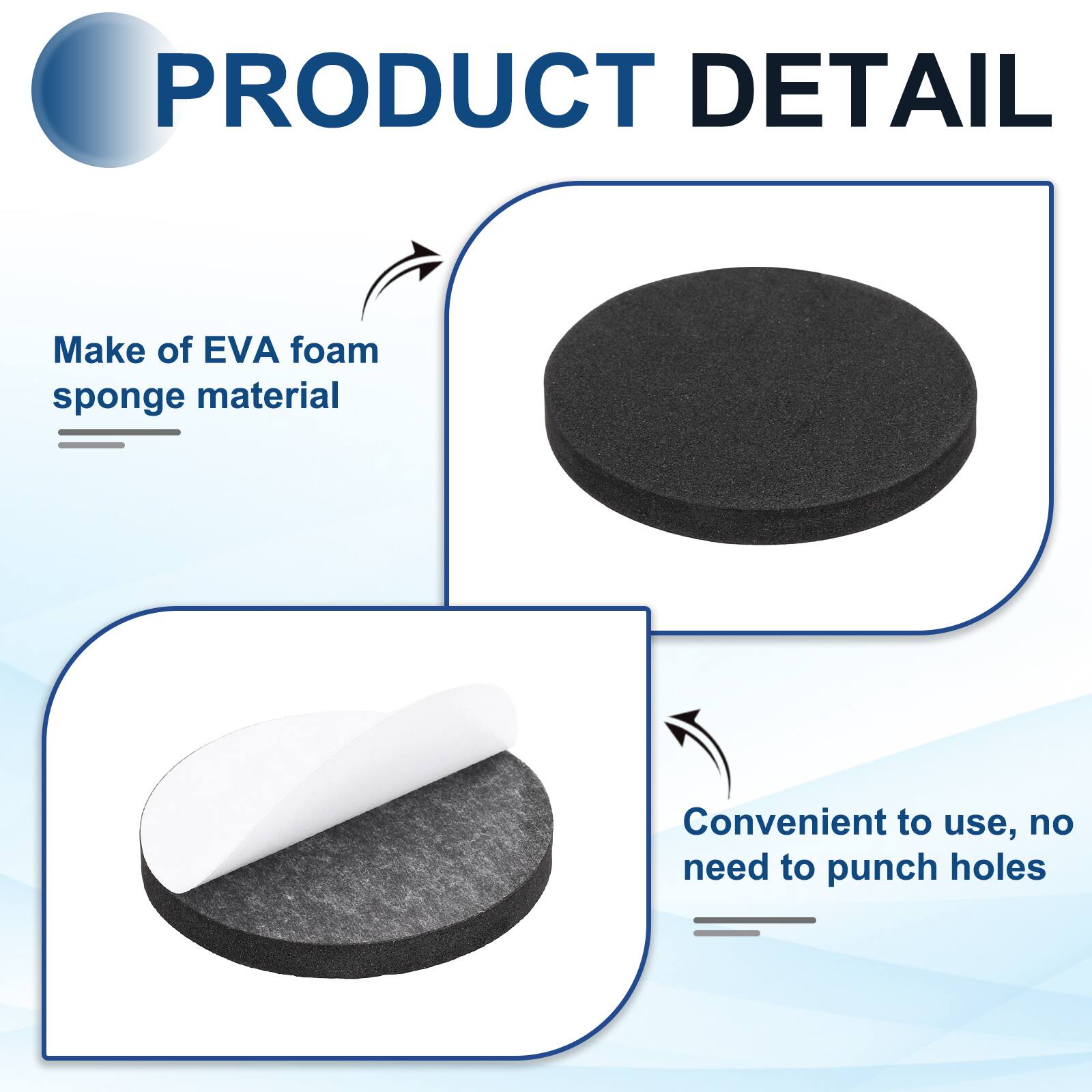 Unique Bargains 32pcs Single Sided Speaker Isolation Feet Pads, 50x5mm ...