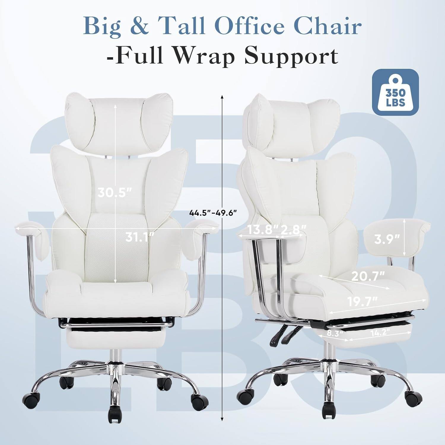 Sweet High Back Executive Office Chair with Upgrade Footrest, Big and ...