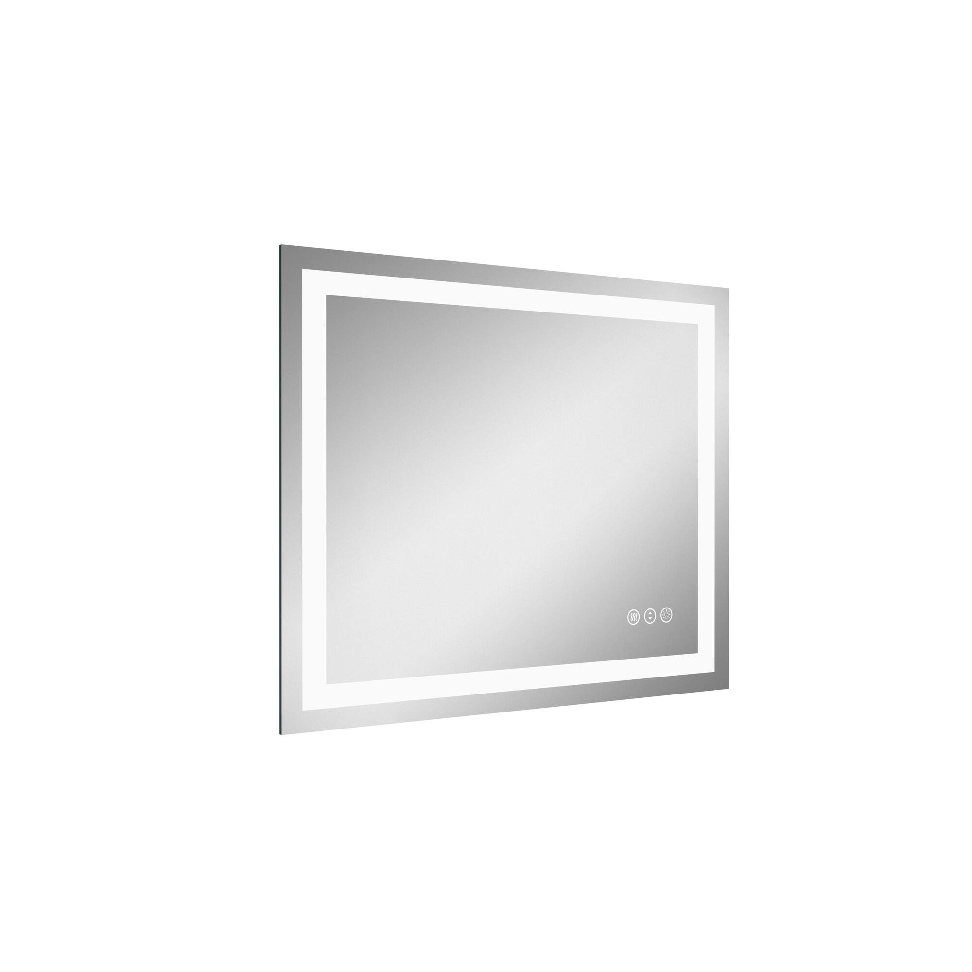 Boyel Living 30 in W x 36 in L Rectangular Frameless Wall Bathroom ...