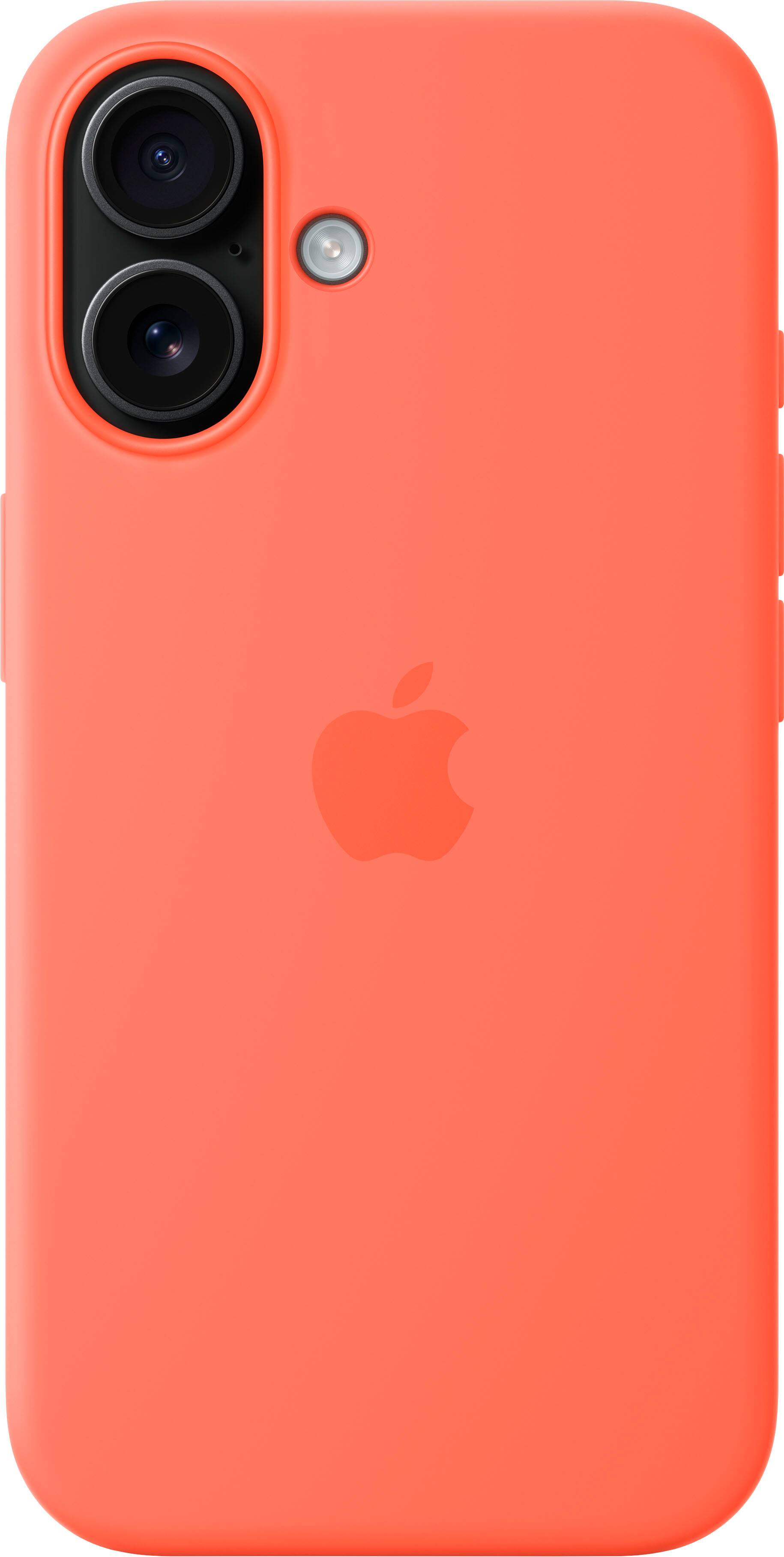 Apple iPhone 16 Silicone Case with MagSafe Tangerine MDGN4ZM/A - Best Buy
