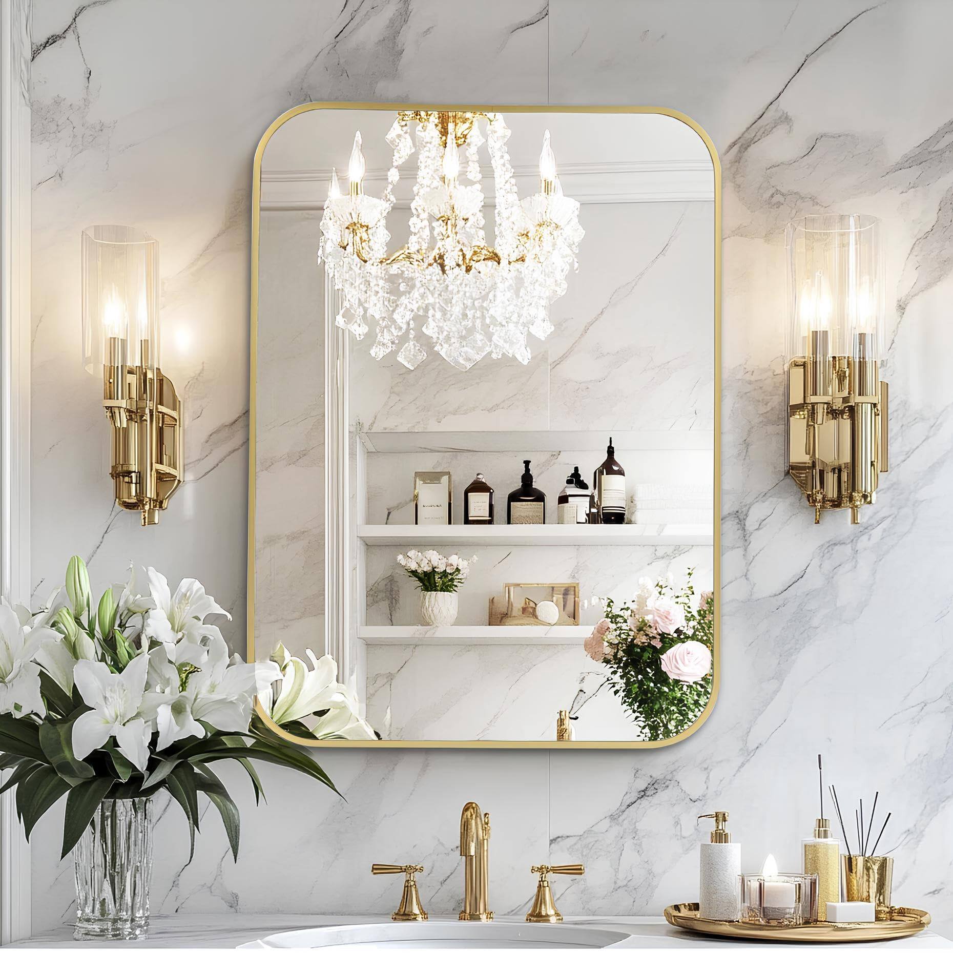 Empire DigiLabs Inch Bathroom Mirror Brushed Rectangular Vanity Wall ...