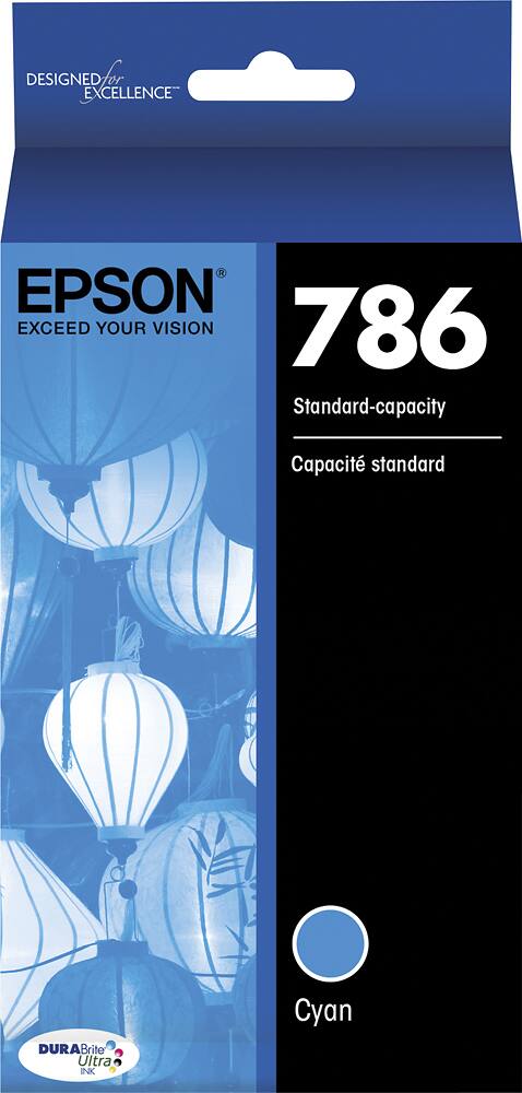 Epson 786 Standard Capacity Ink Cartridge Cyan EPSON CYAN INK T786220-S ...