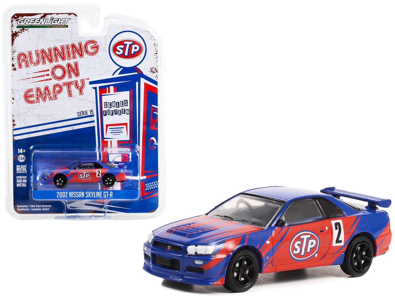 Greenlight 2002 Nissan Skyline GT R (R34) #2 Graphics "STP" "Running on ...