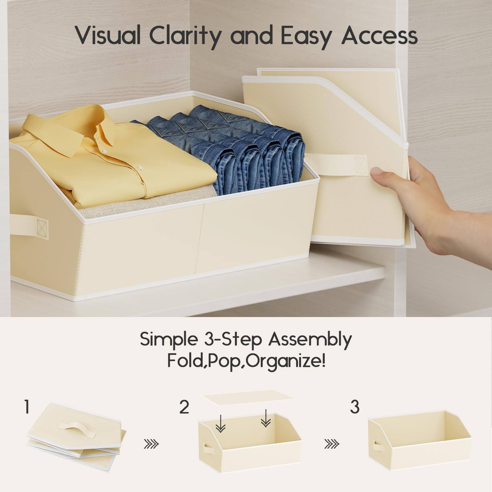 Dazzling Pops Closet Organizers and Storage Bins 8 Pack Trapezoid ...