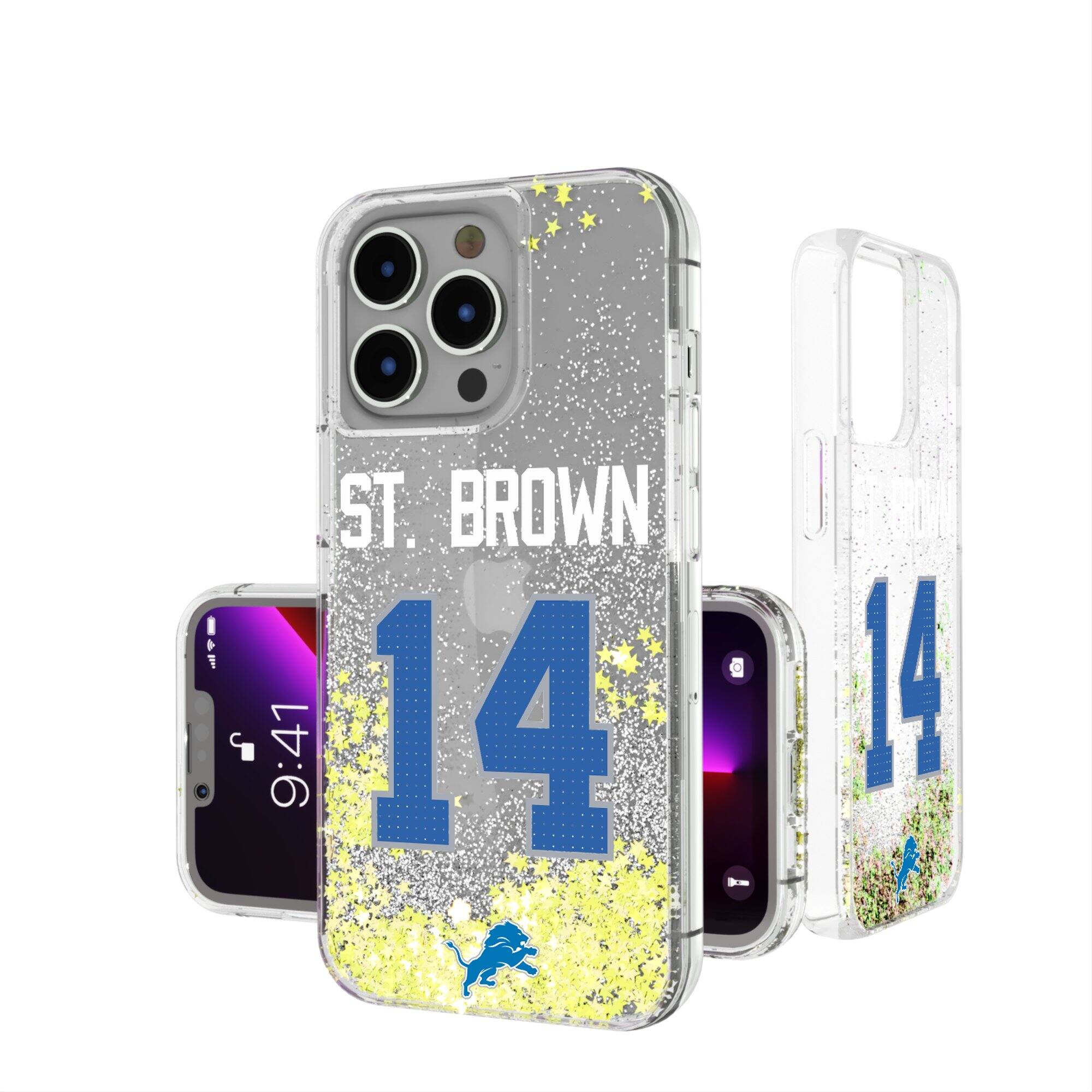 Keyscaper NFL Amon Ra St. Brown Detroit Lions iPhone Glitter Phone Case ...