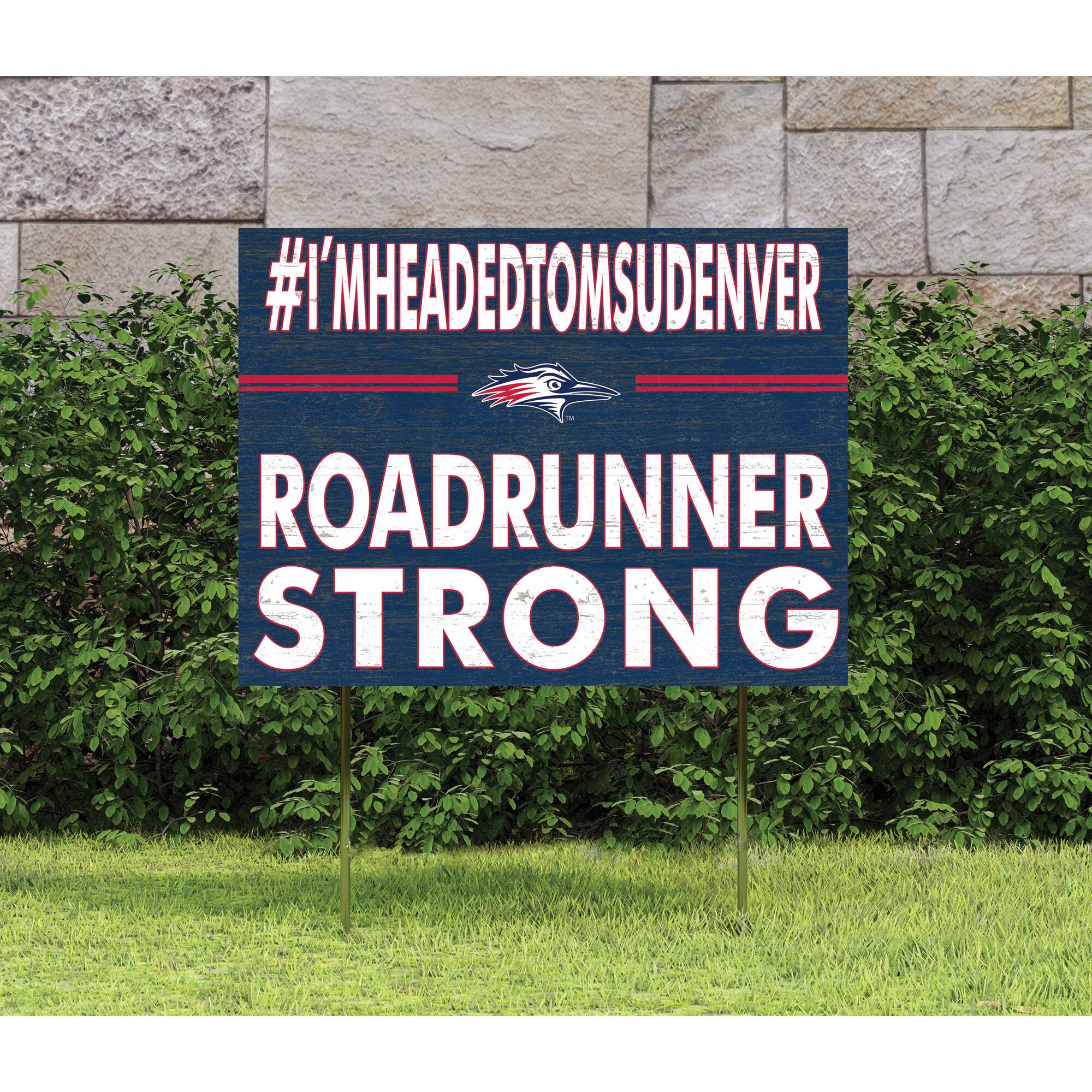 Jardine MSU Denver Roadrunners 18'' x 24'' I Chose Lawn Sign Navy ...