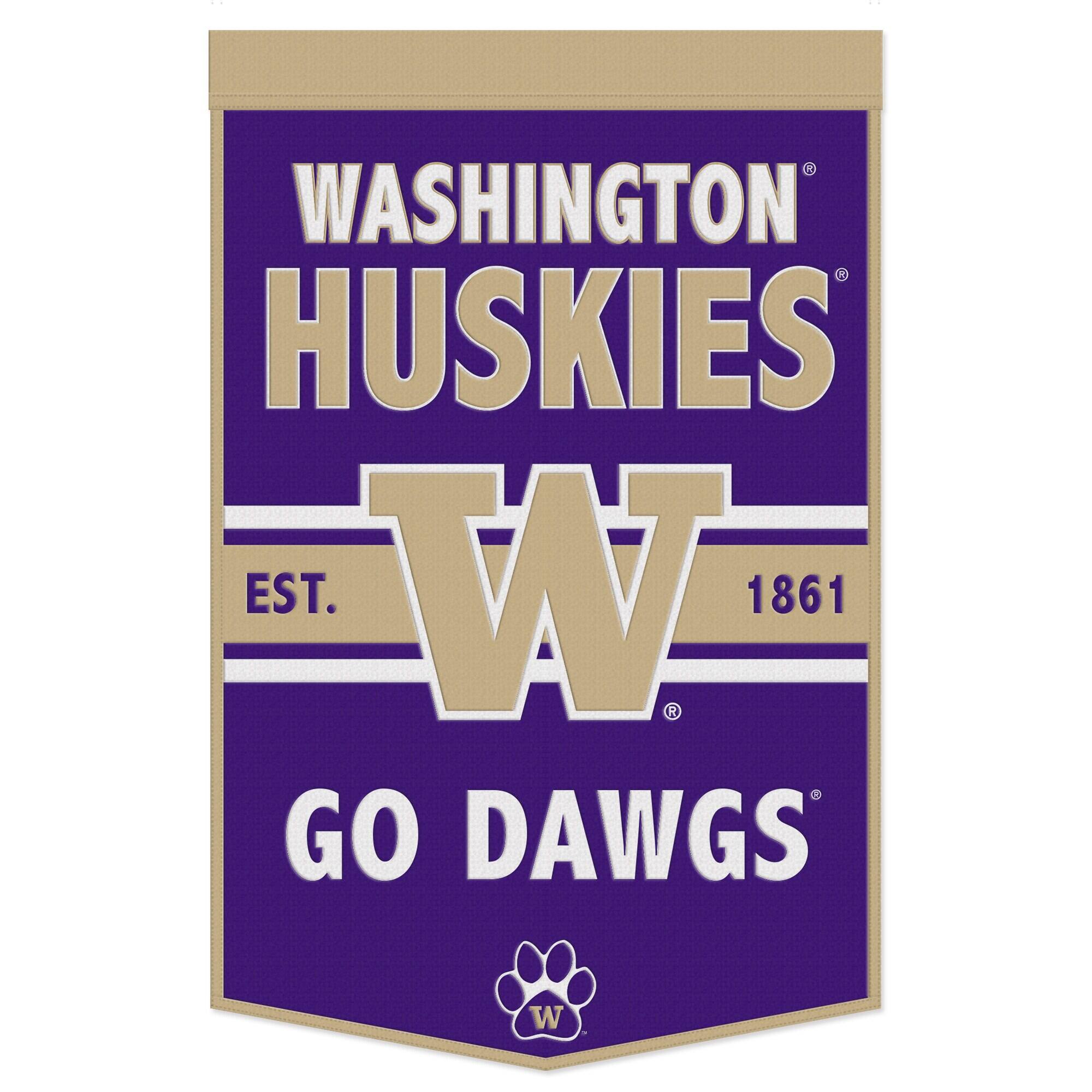 WinCraft Washington Huskies 24" x 38" Primary Logo Banner Multicolor ...