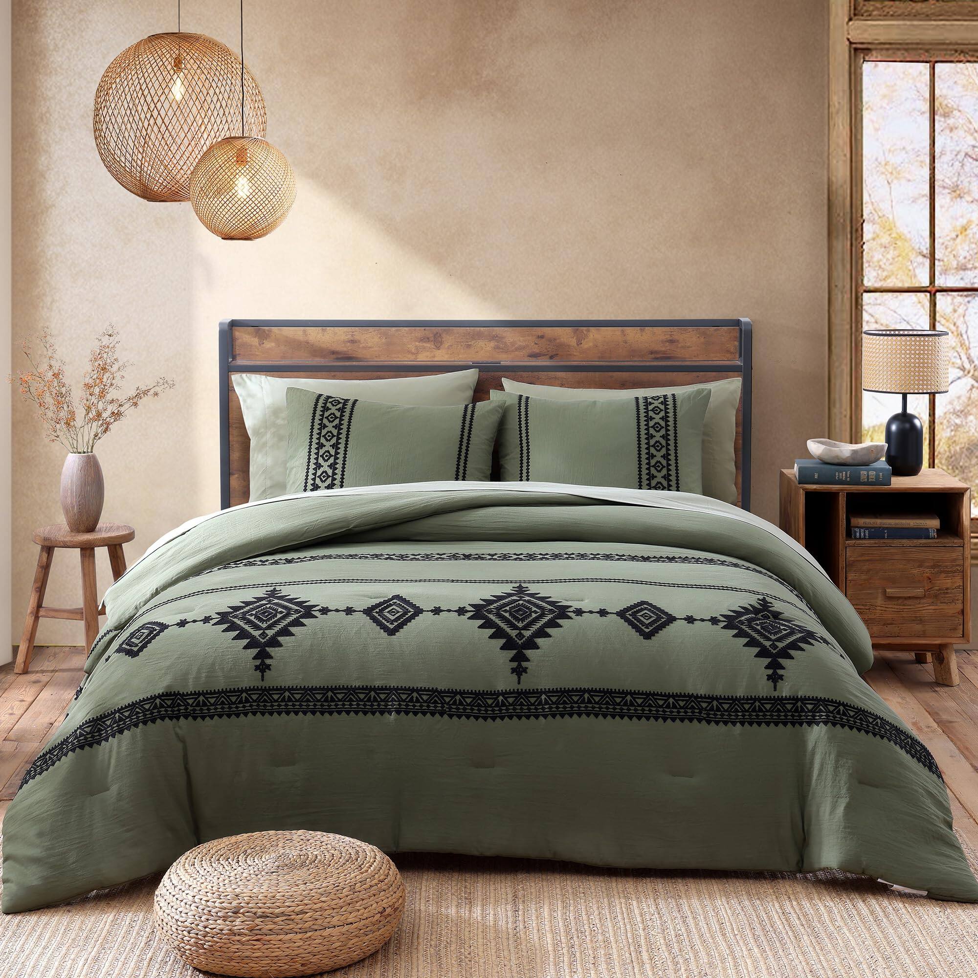 Cedar Assembly Embroidery Comforters Set 7 Pieces Farmhouse Western ...