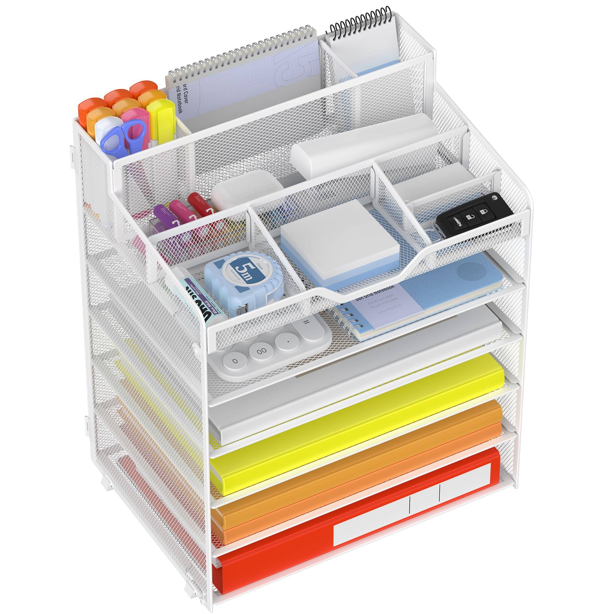 Paradigms Interiors 5 Tier Mesh Desk Organizer For Paper Office ...
