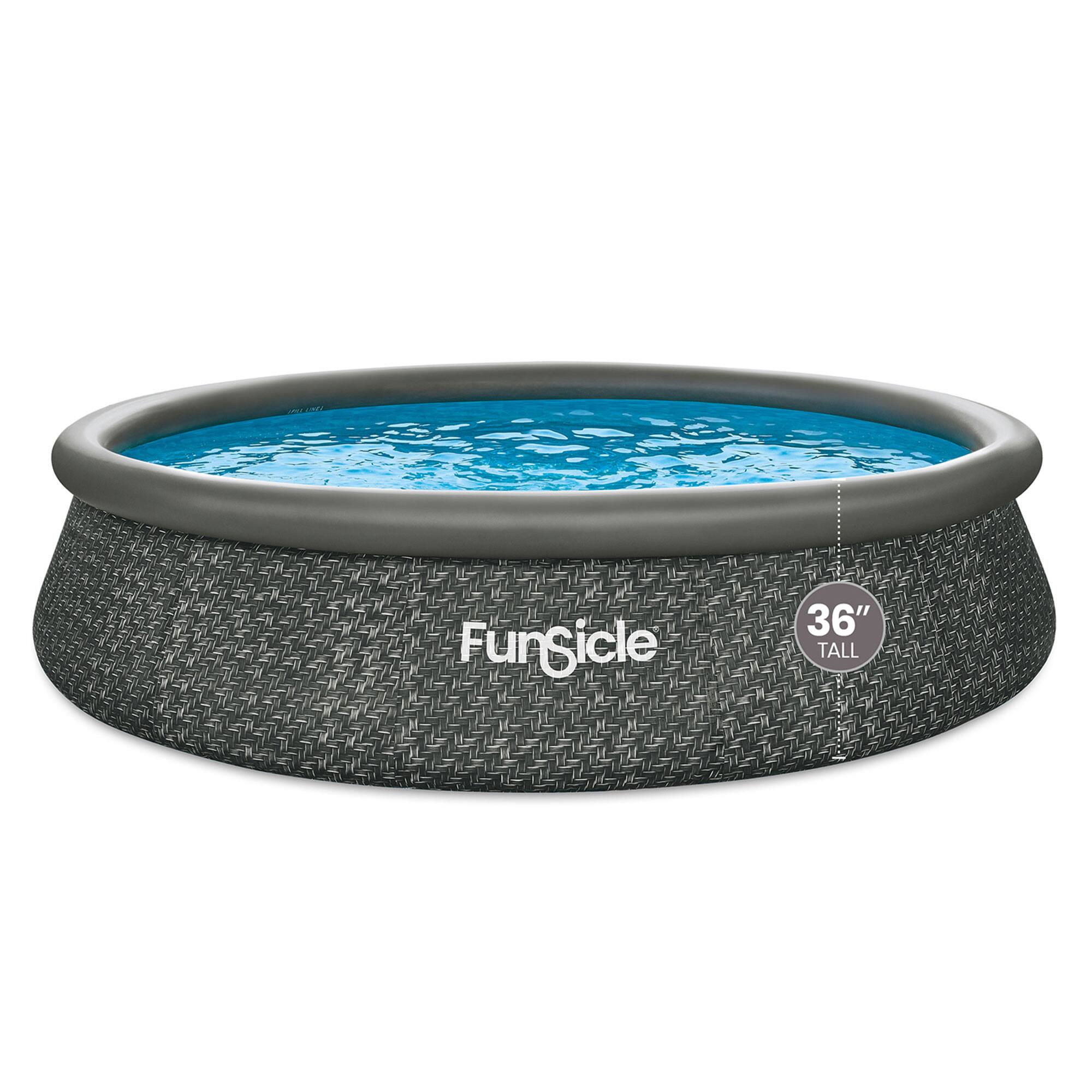 Funsicle 14' x 36" QuickSet Ring Top Above Ground Swimming Pool ...
