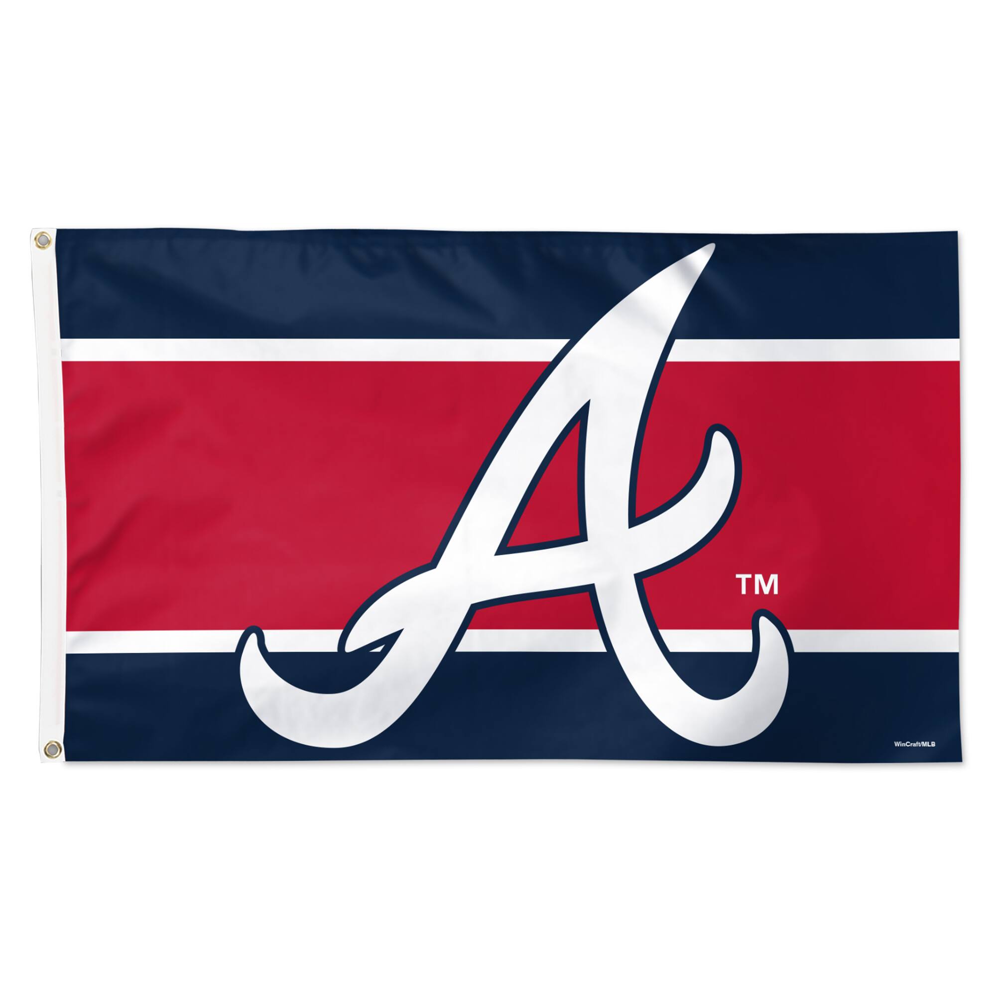 WinCraft Atlanta Braves 3' x 5' Horizontal Stripe Deluxe Single Sided ...