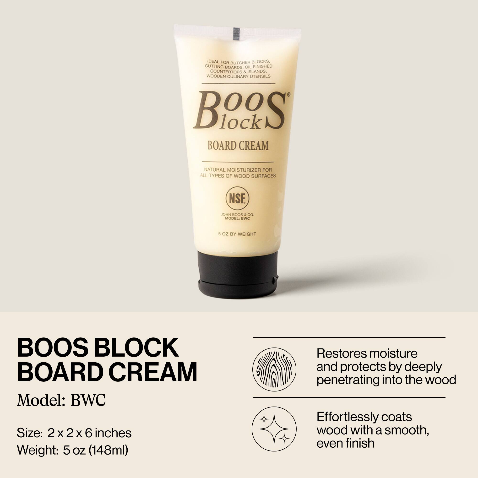 John Boos Block 5 oz Wooden Butcher Block Cutting Board Natural ...