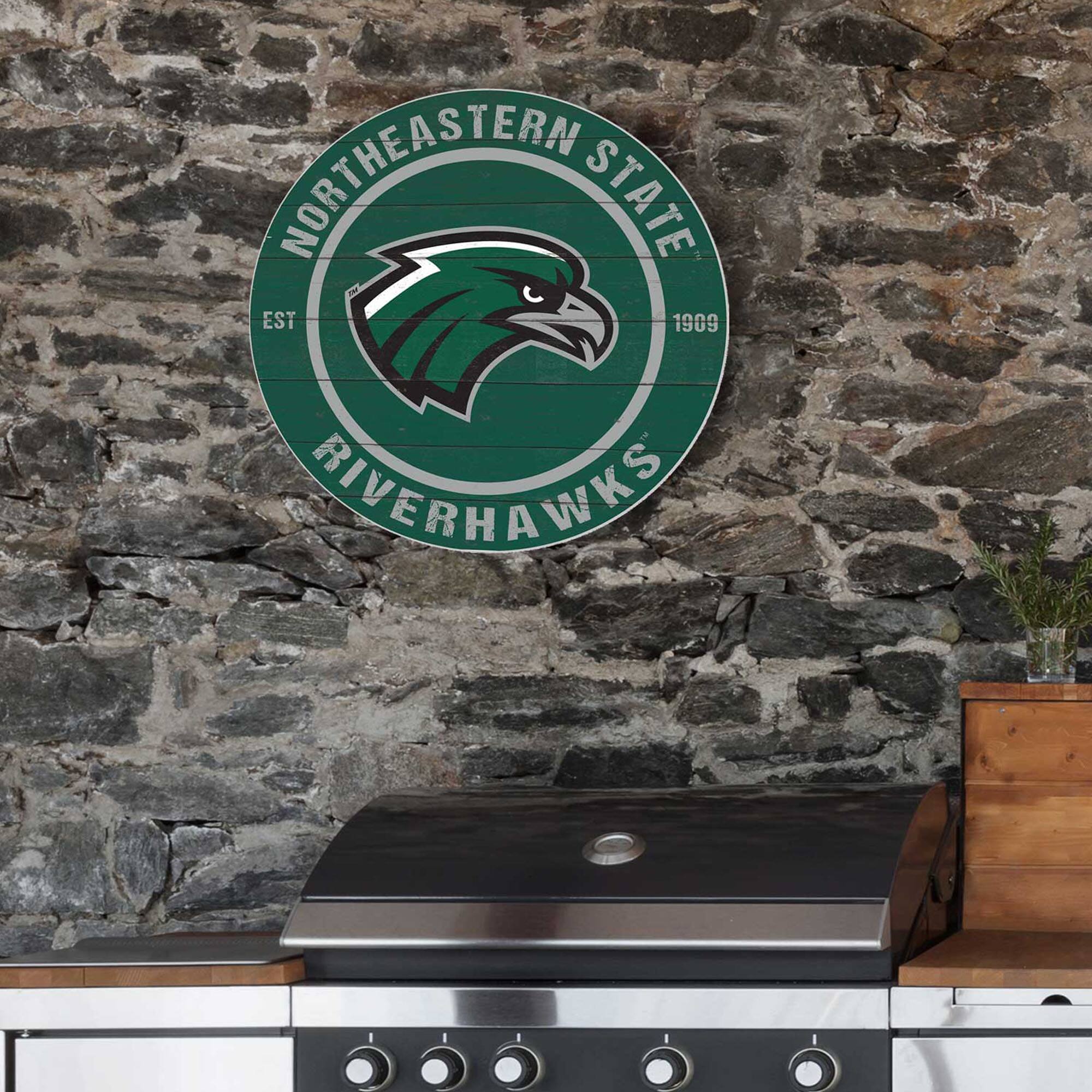 Jardine Northeastern State Riverhawks 20'' x 20'' Indoor/Outdoor ...