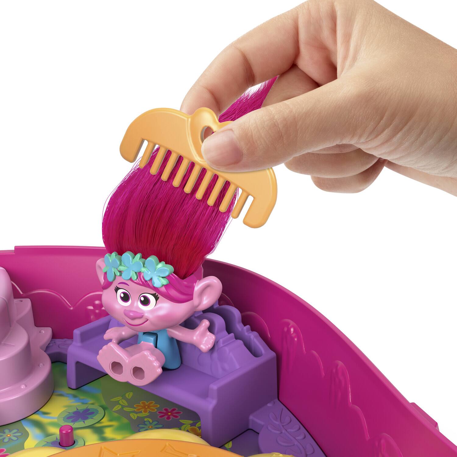 Mattel Polly Pocket Trolls Poppy Compact Collectibles Multicolor ...