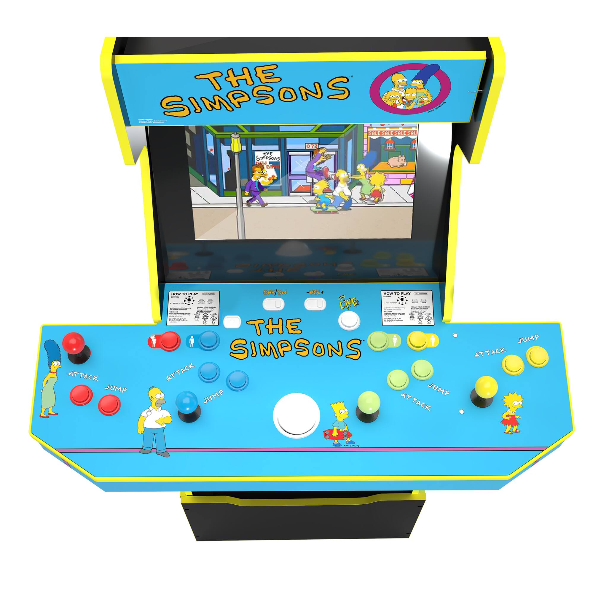 Arcade1Up The Simpsons 30th Edition Arcade with Stool and Tin Multi SIM ...