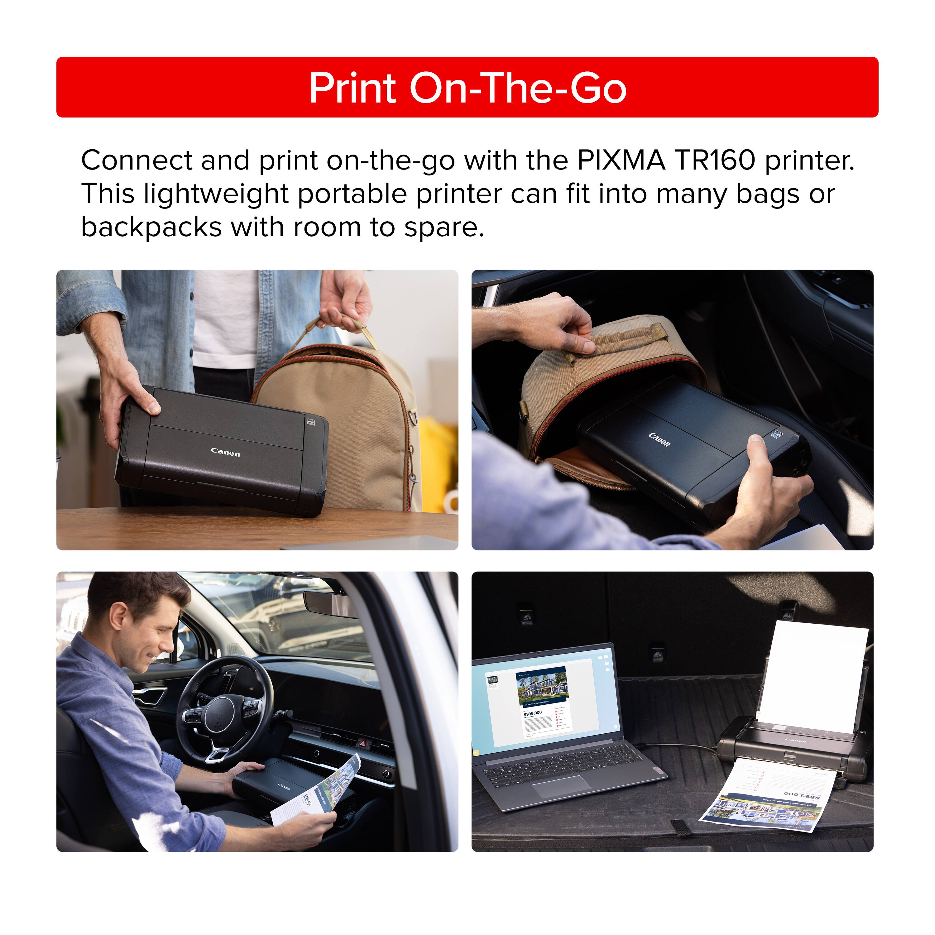 Canon PIXMA TR160 Portable Wireless Inkjet Printer Black - Best Buy