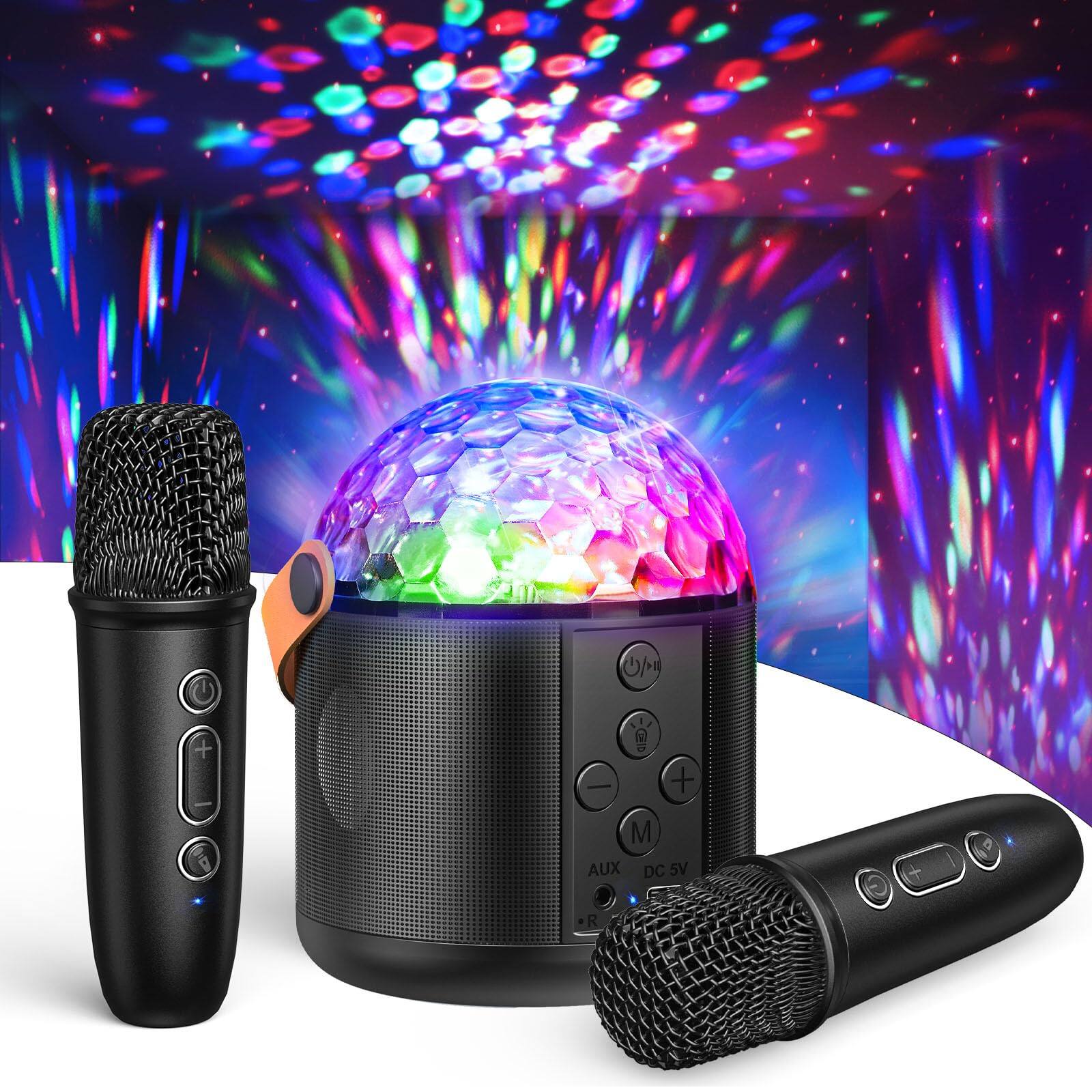 Dazzling Pops Karaoke Machine With Disco Led Lights For Adults Portable ...