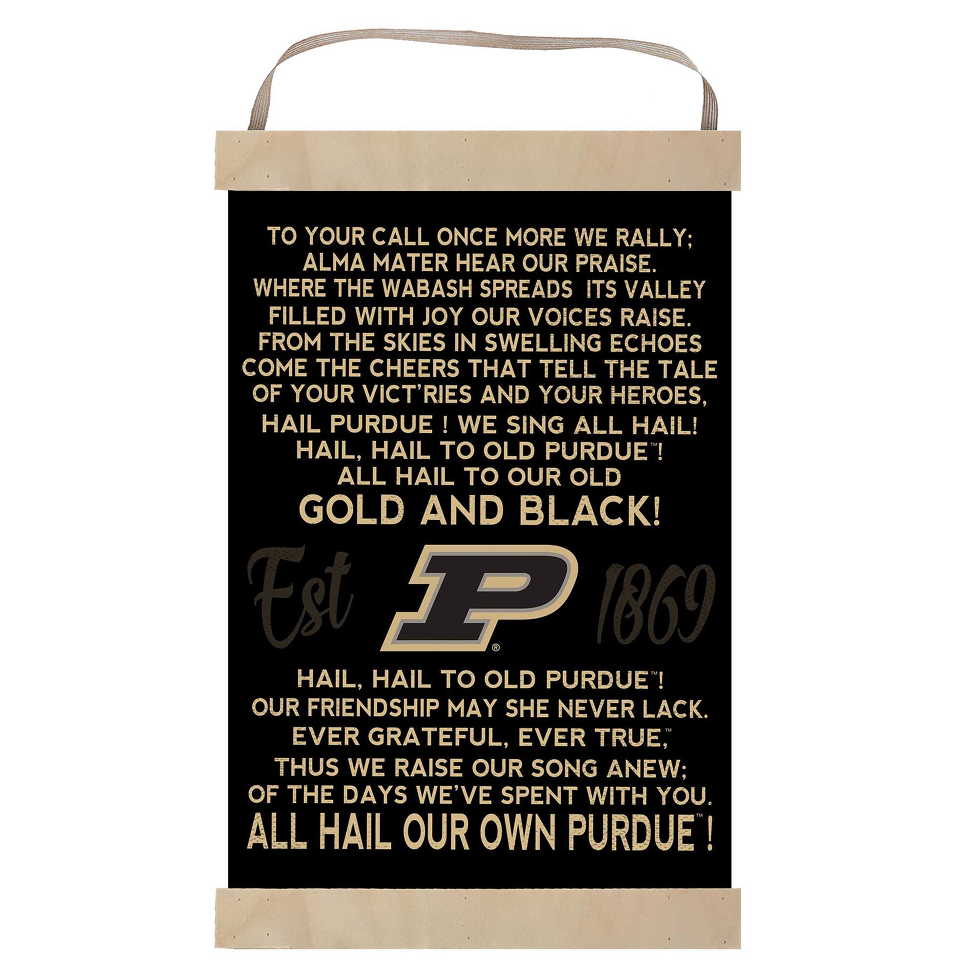 Jardine Purdue Boilermakers Fight Song Banner Sign Black 4941636 - Best Buy
