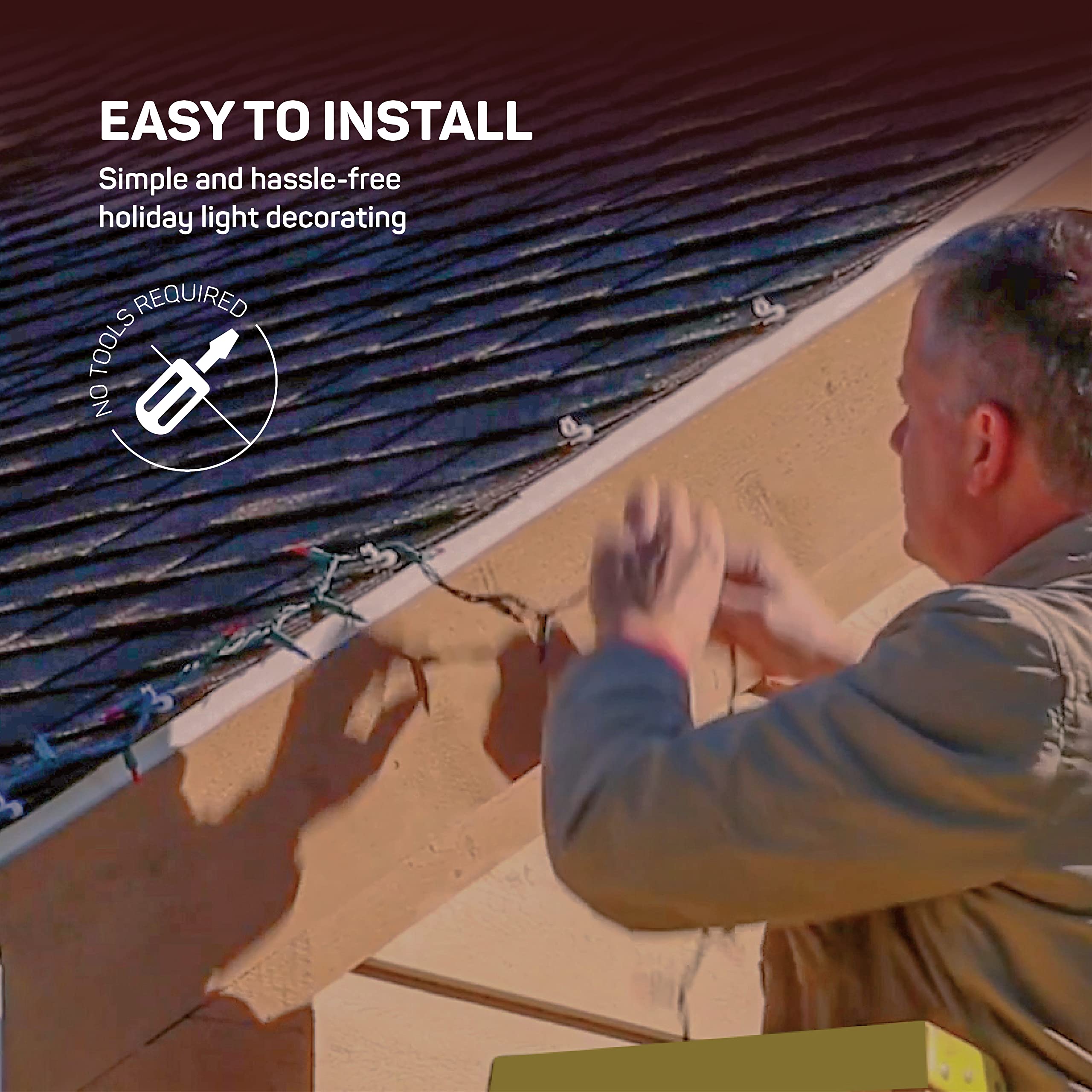 Paradigms Interiors Christmas Light Clips Set Of 200 Mini For Gutters ...