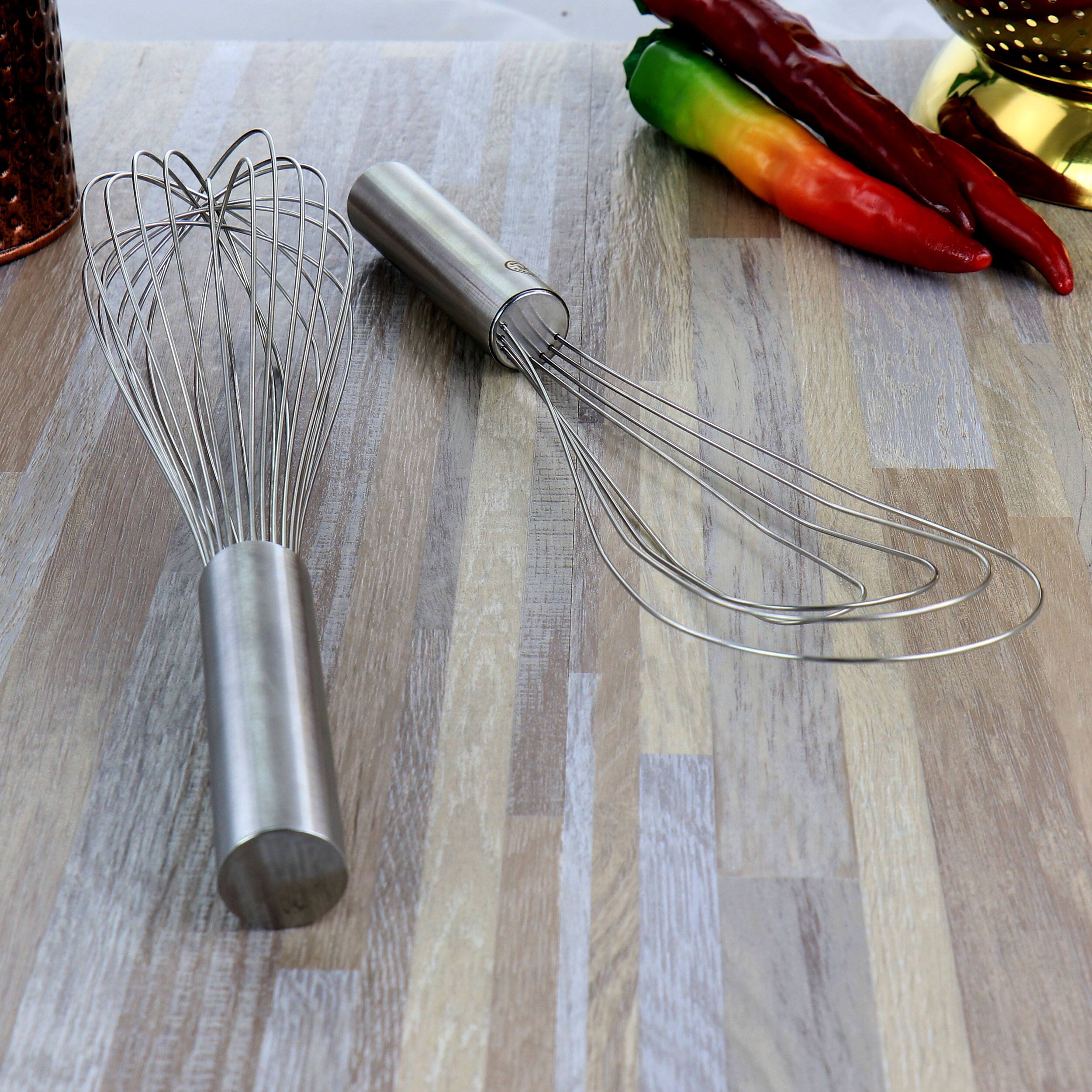 Martha Stewart Stainless Steel 2 Piece Whisk Set Silver 310116409M ...
